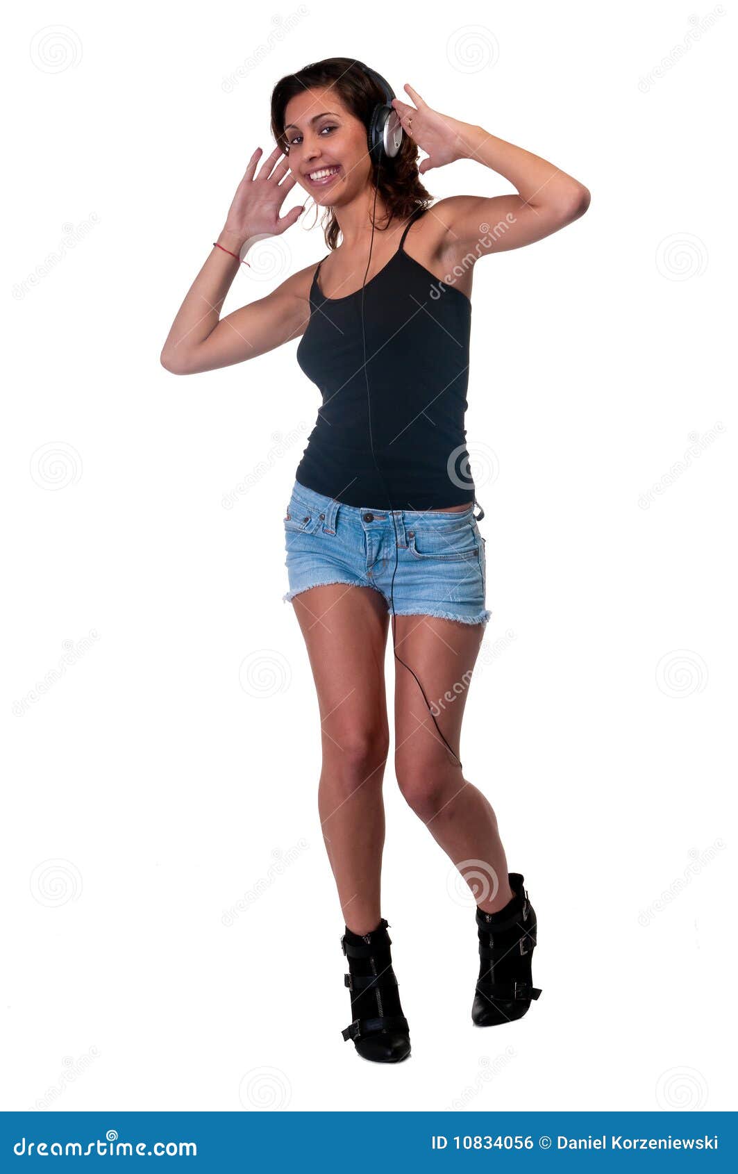 Dancing with headphones stock photo. Image of enjoy, isolated - 10834056