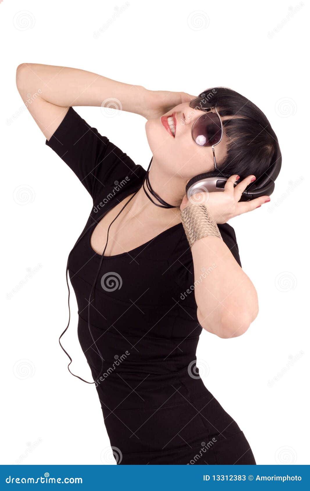 Dancing with headphones stock image. Image of audio, portable - 13312383