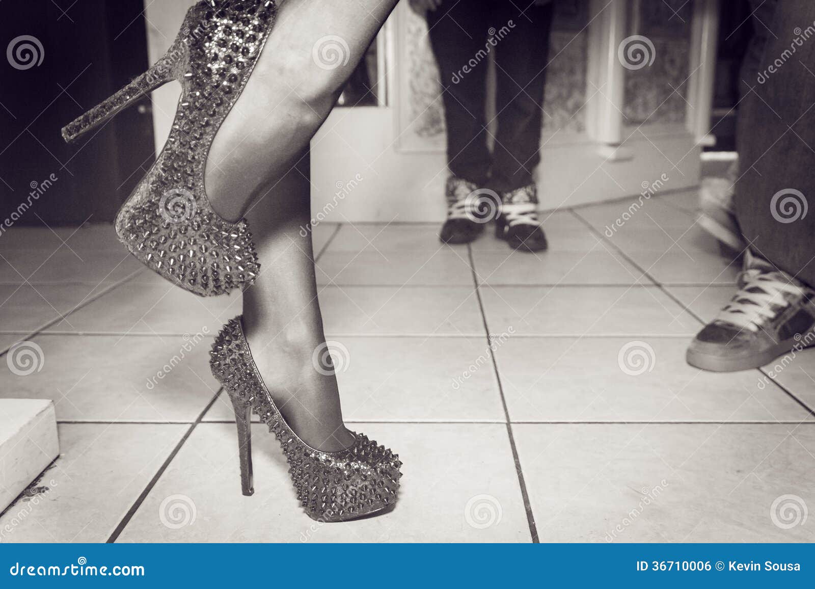 Dancing Heels stock photo. Image of monochrome, spiked - 36710006