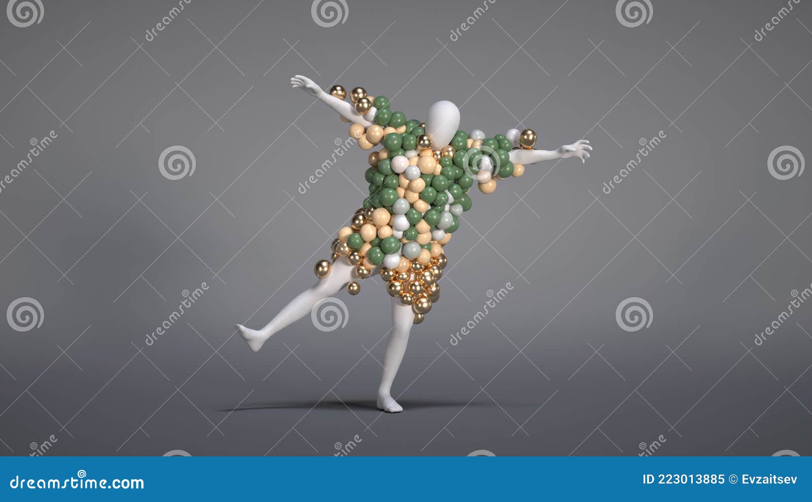 Dancing Human Made Out of Balloons. Balloon Dance, Inflatable Human ...