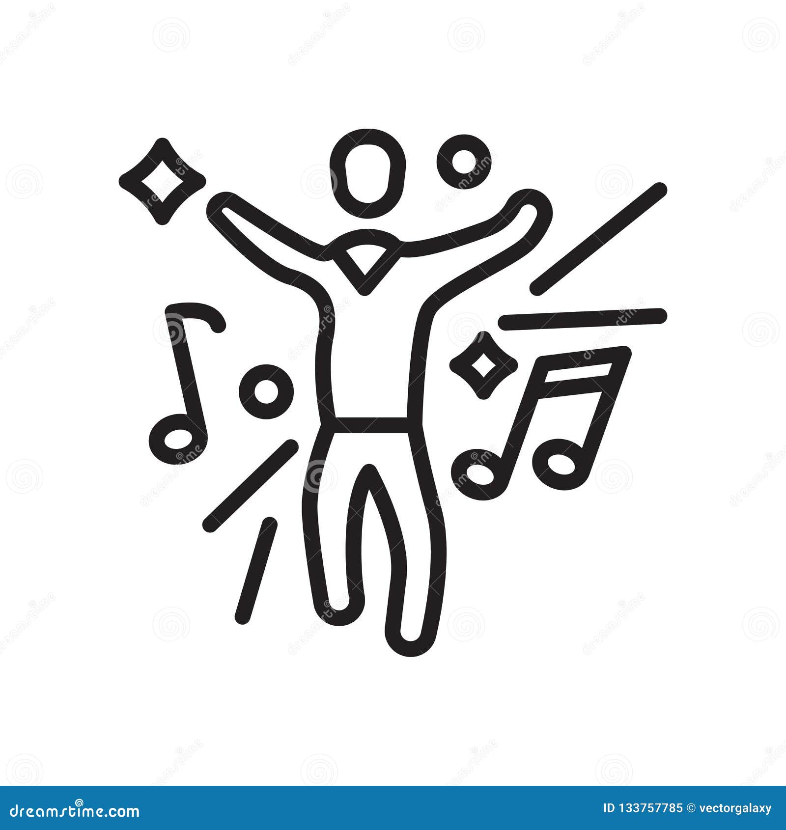 Dancing Icon Vector Isolated on White Background, Dancing Sign Stock ...