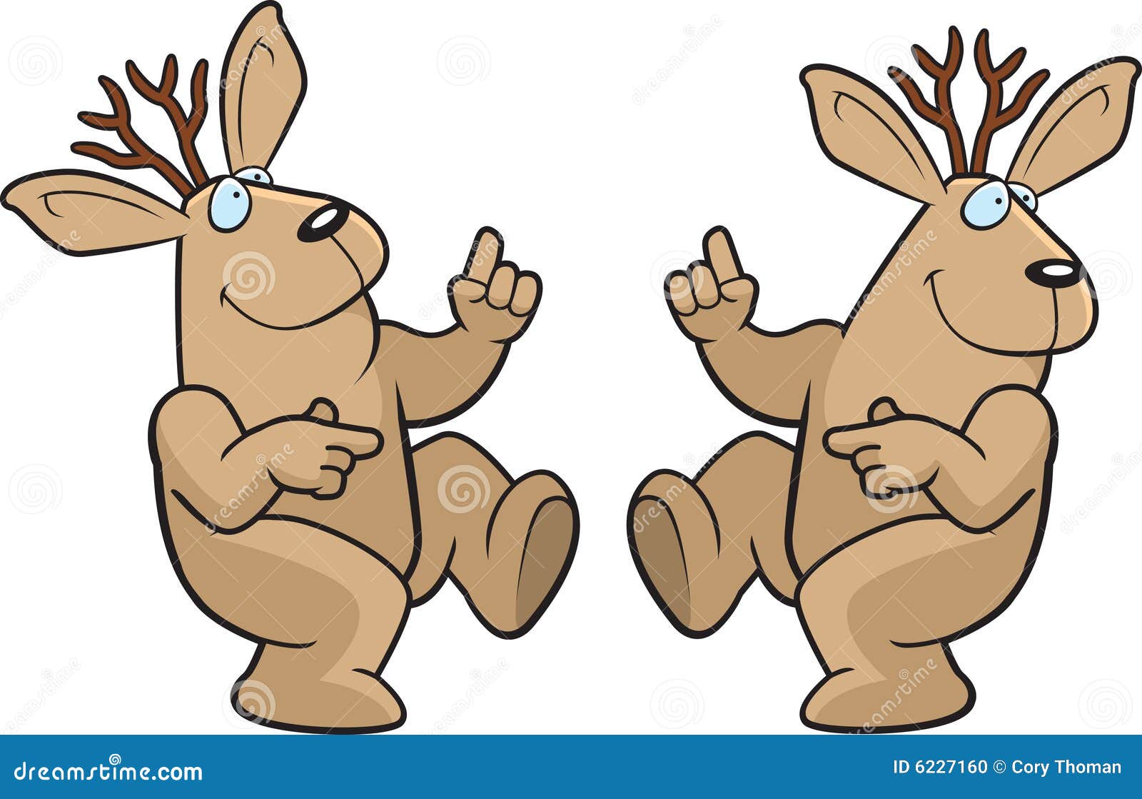 Dancing Jackalope stock vector. Illustration of happy - 6227160