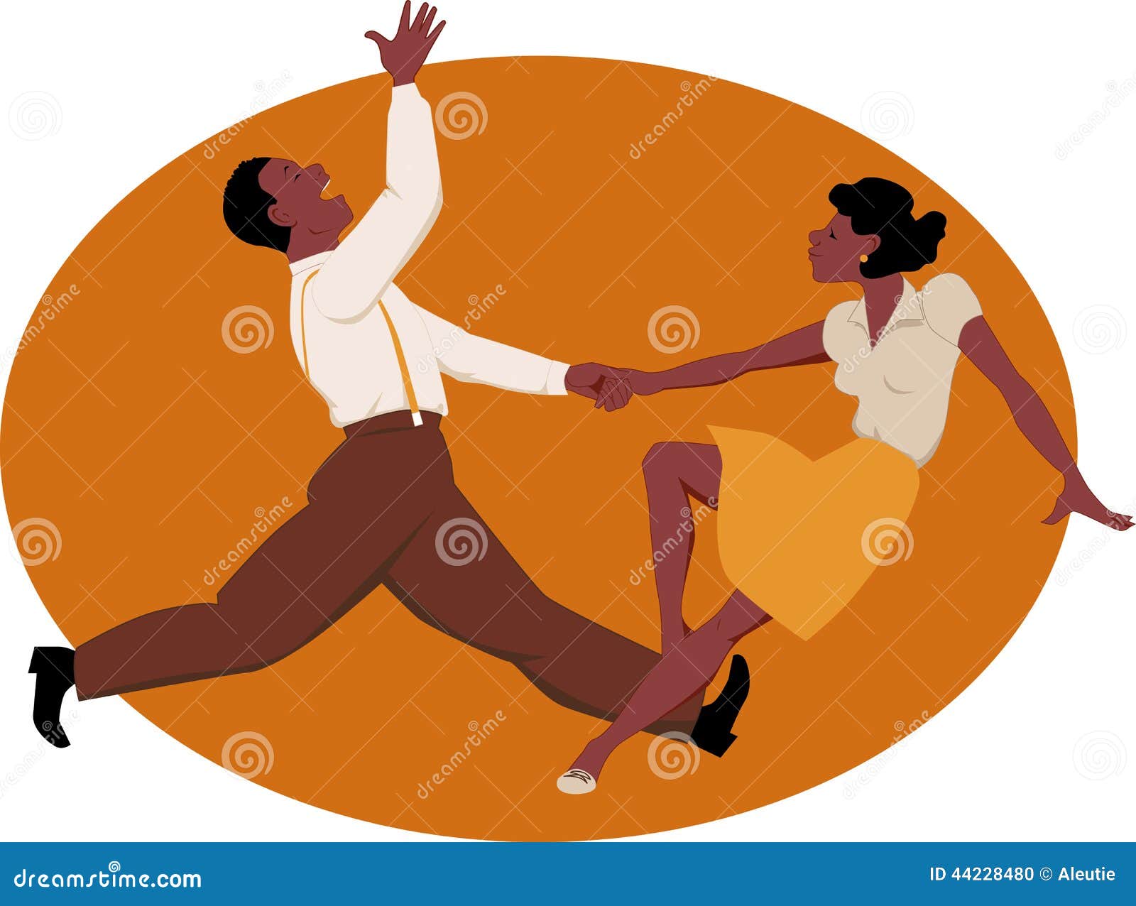 Dancing jitterbug stock vector. Illustration of girl - 44228480