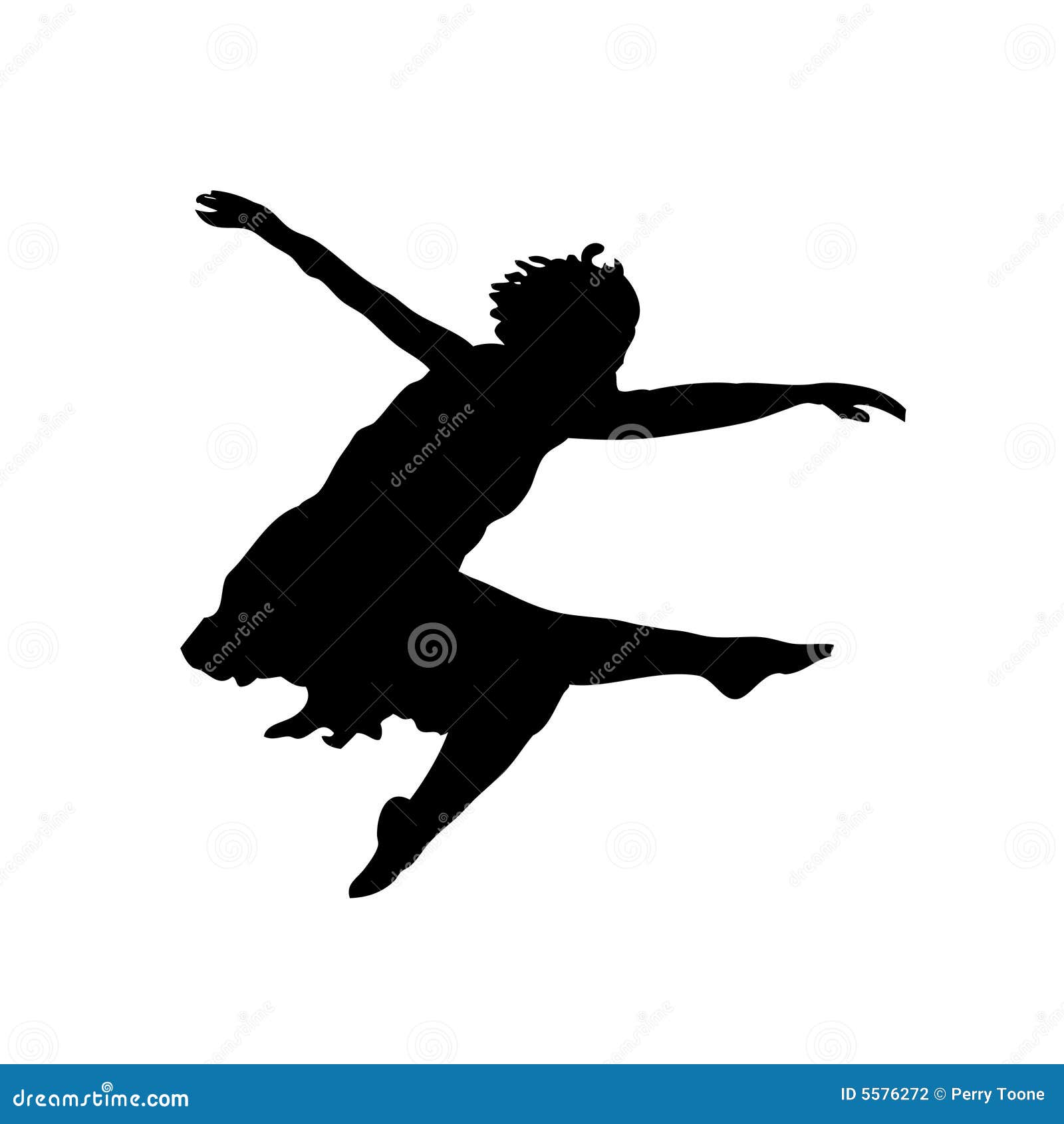 Dancing Jump Silhouette stock illustration. Illustration of long - 5576272