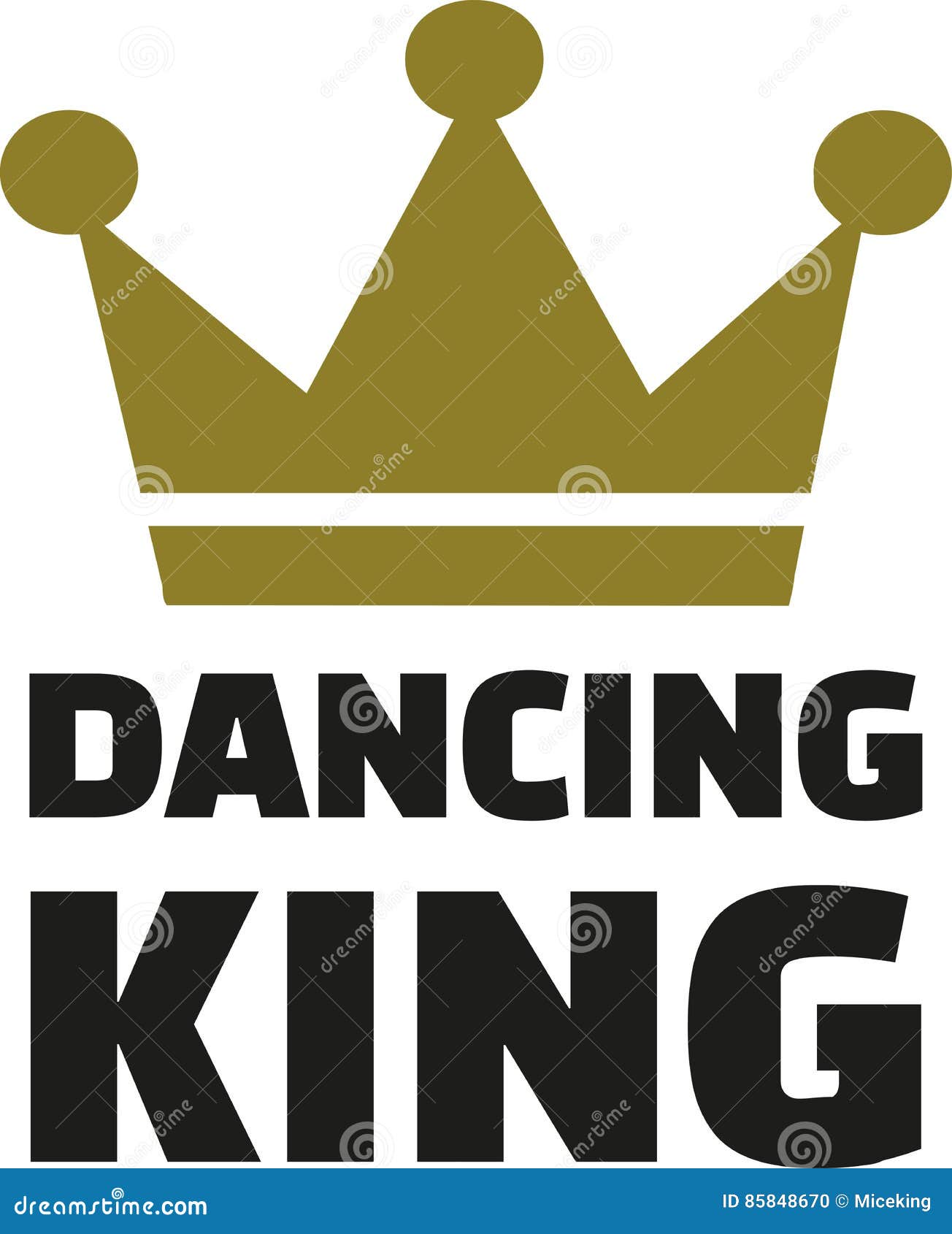 Dancing king stock vector. Illustration of graphic, symbol - 85848670