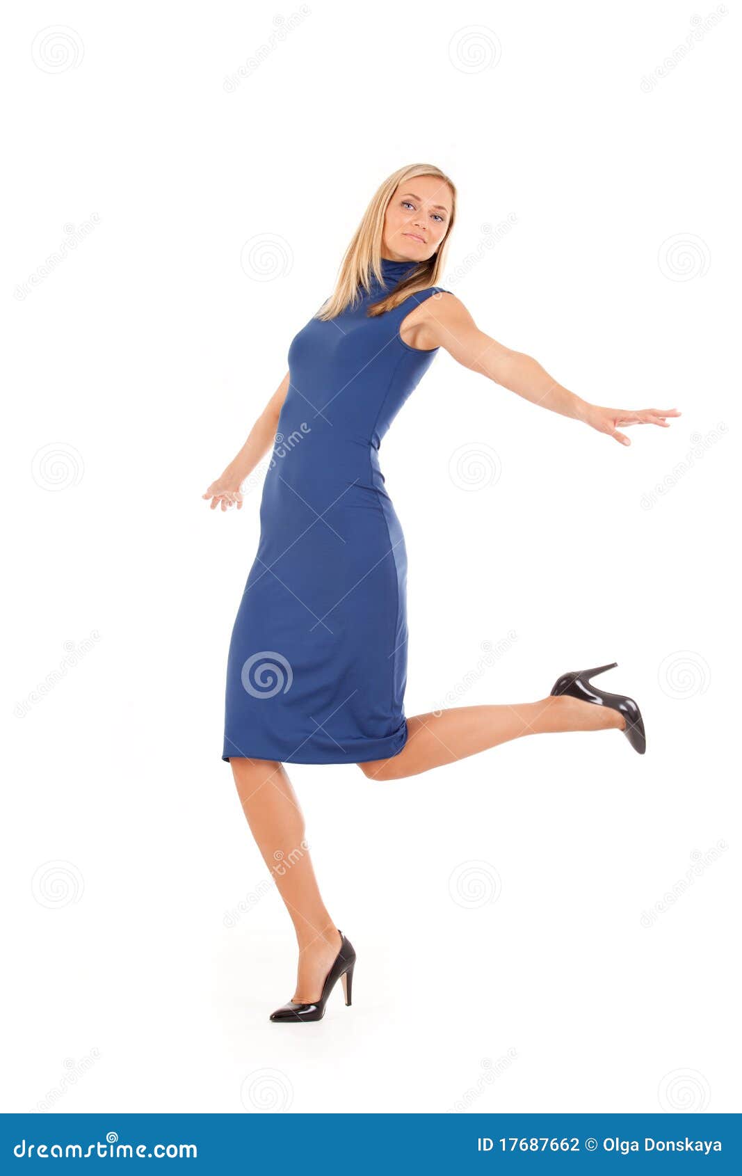 Dancing lady stock photo. Image of cheerful, copy, sensuality - 17687662