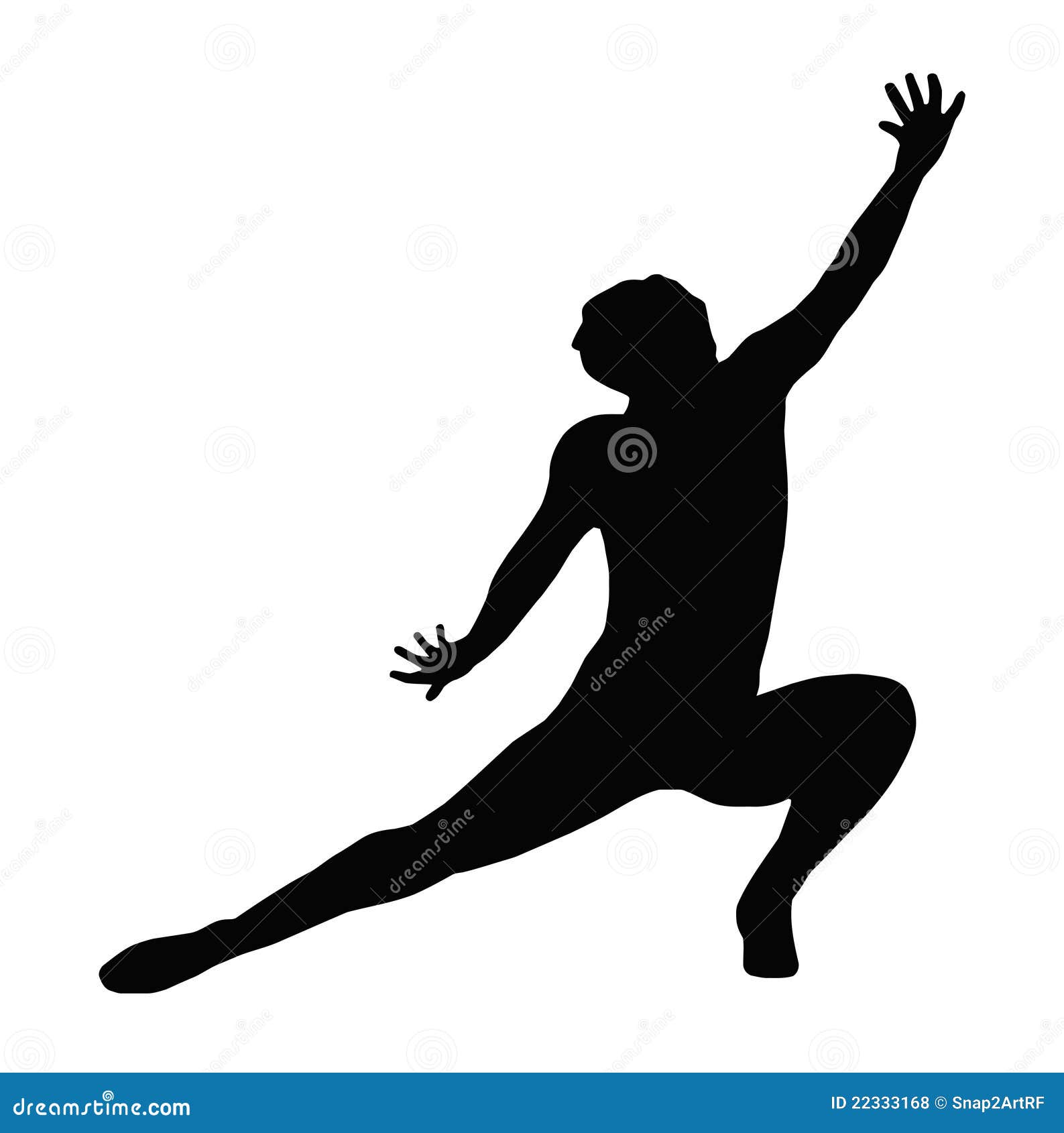 Dancing Lady Kneeling Spread Leg Vector Illustration | CartoonDealer ...