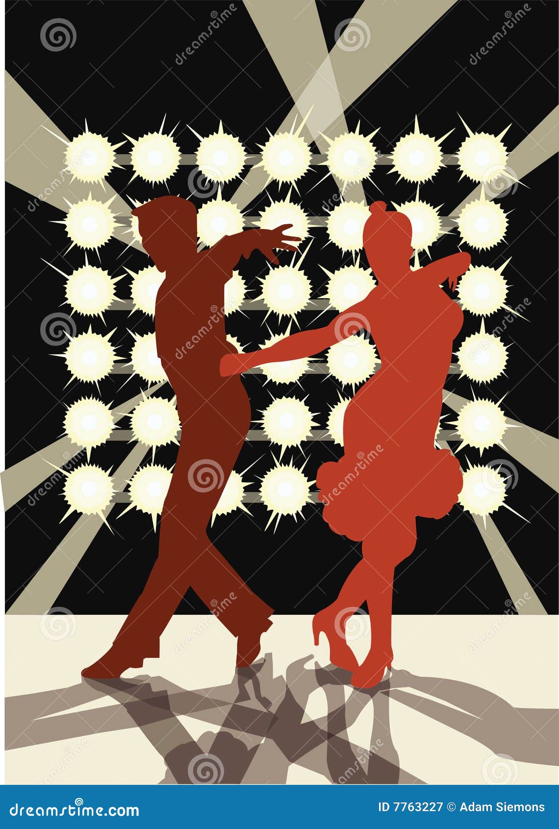 Dancing in the light stock vector. Illustration of festival - 7763227