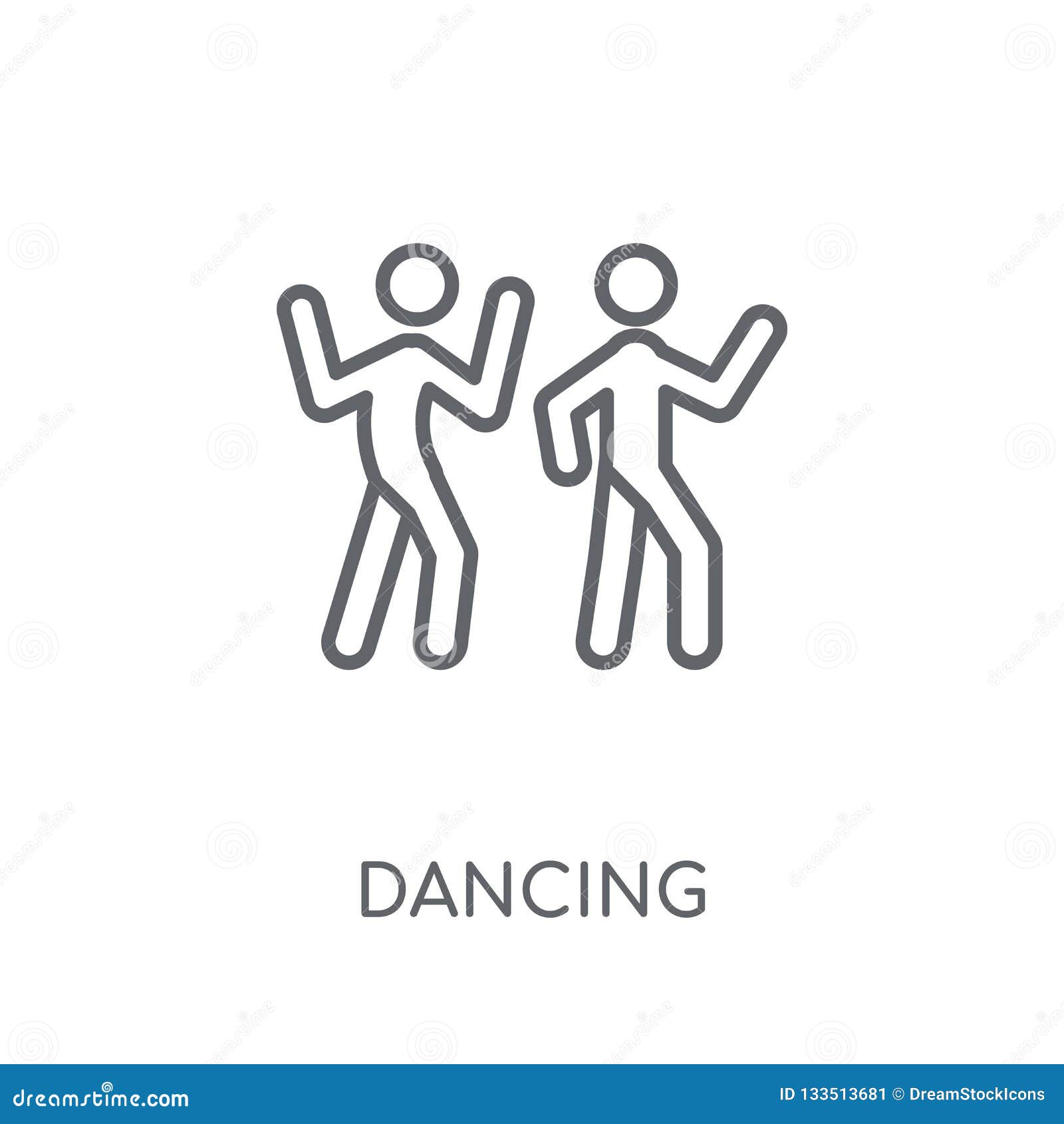Dancing Linear Icon. Modern Outline Dancing Logo Concept on Whit Stock ...