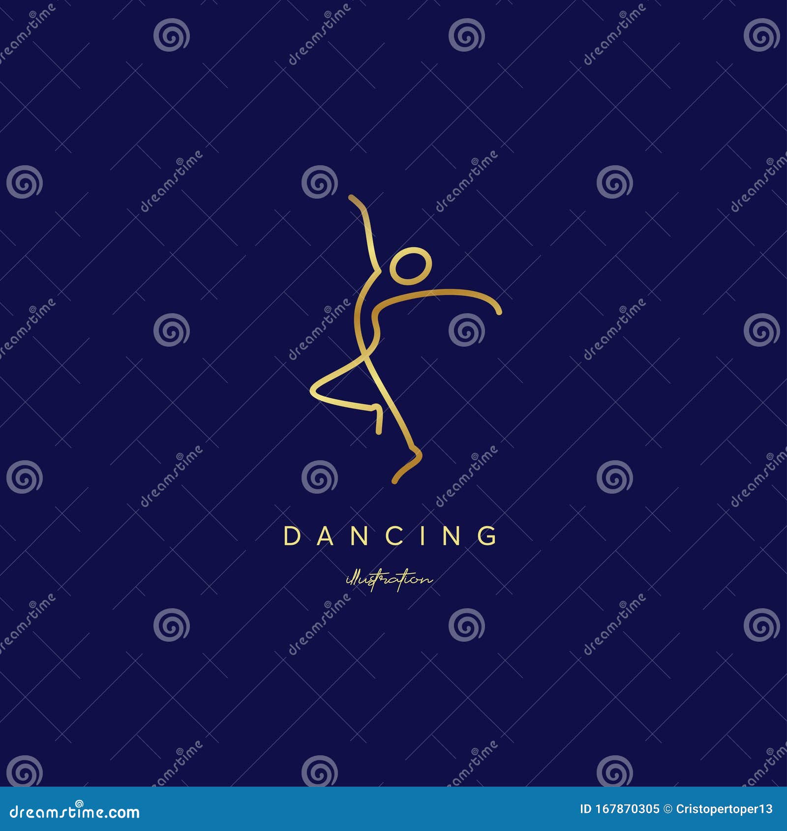 Dancing logo design vector stock vector. Illustration of creative ...