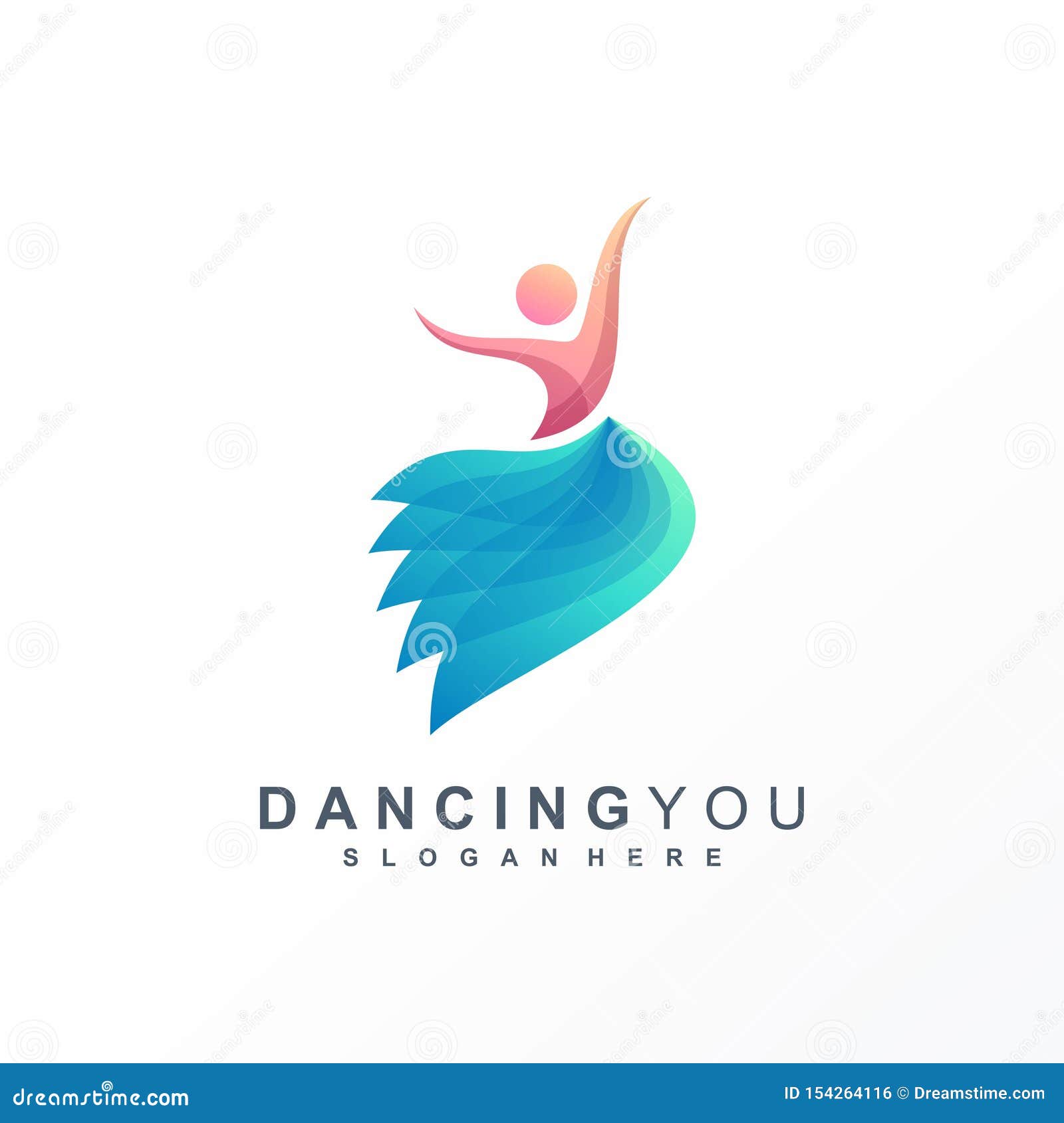 Dancing logo ready to use stock illustration. Illustration of healthy ...