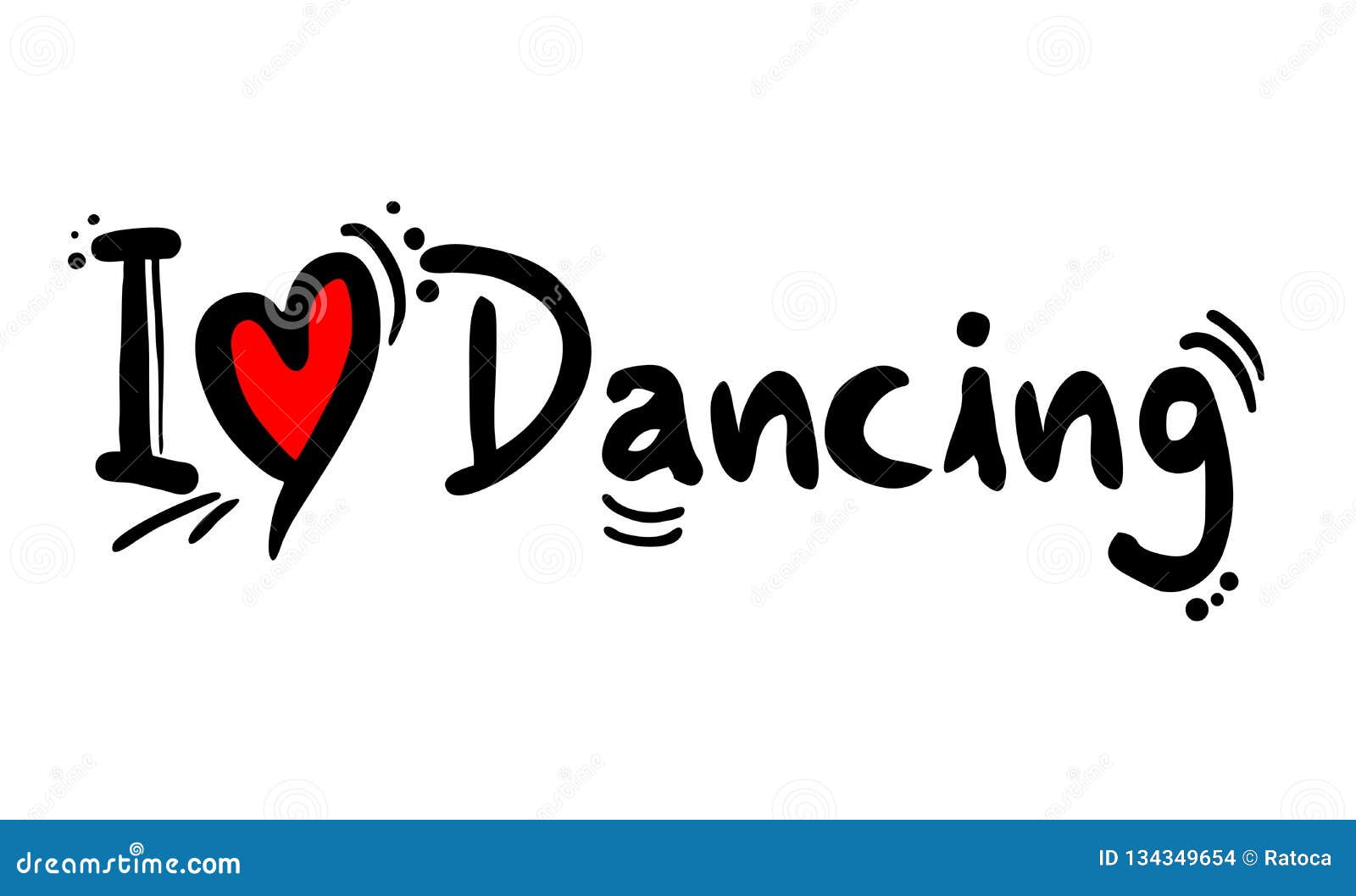 Dancing love message stock vector. Illustration of artistic - 134349654