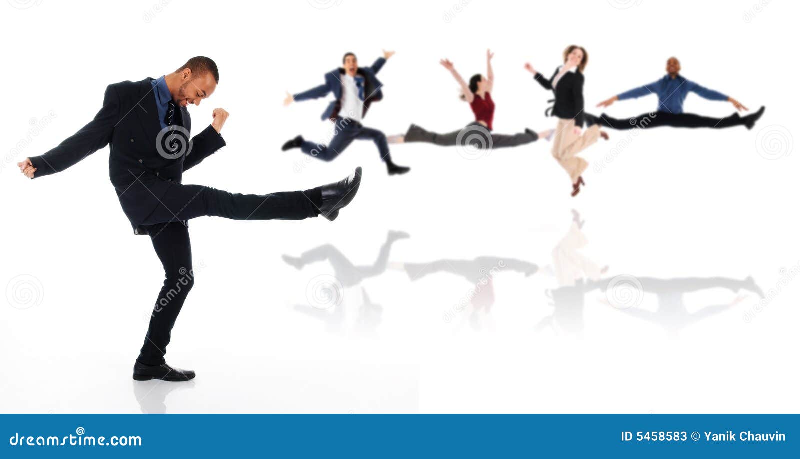 Dancing man stock image. Image of businessman, kick, expressive - 5458583
