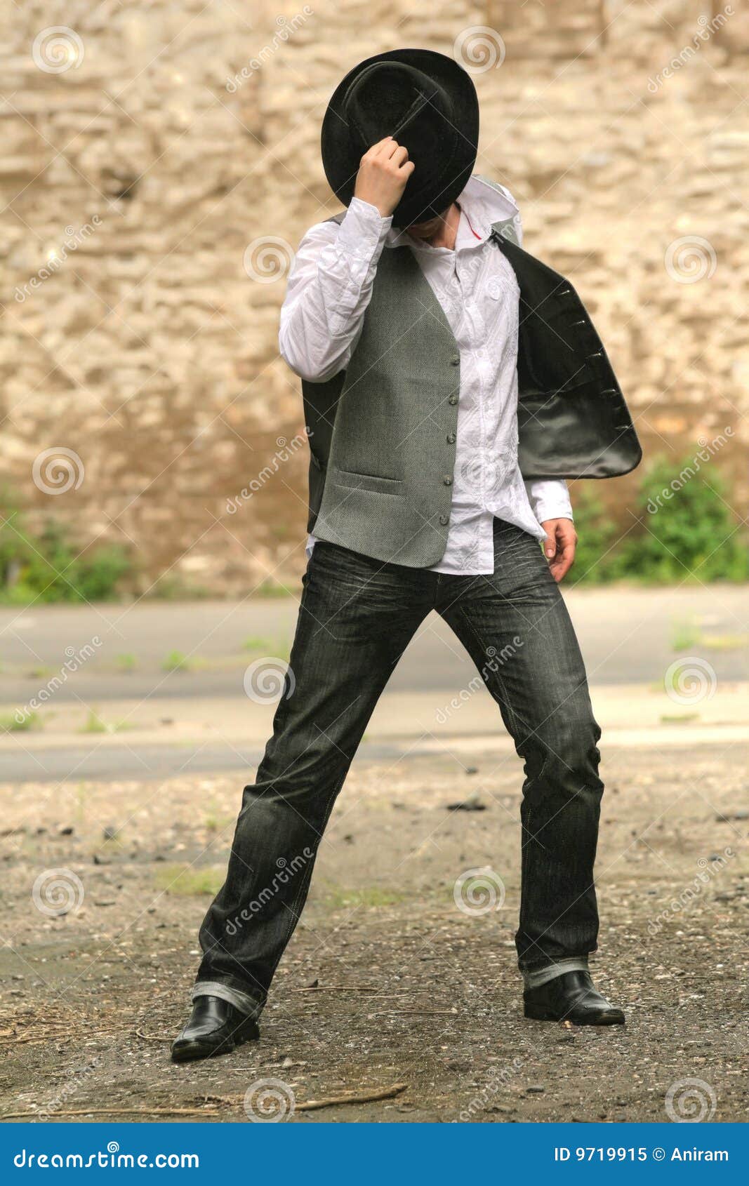 Dancing man stock image. Image of fashion, backyard, street - 9719915