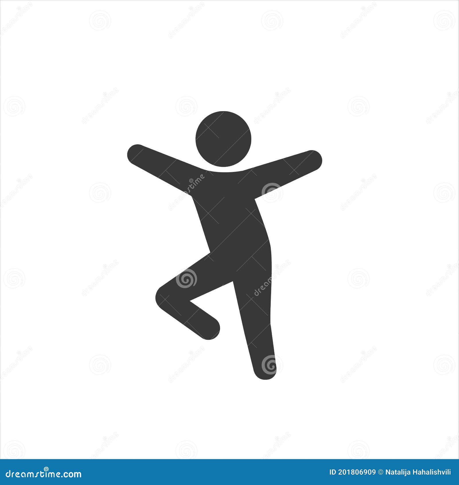 Dancing Man Icon. Modern Flat Style Vector Stock Vector - Illustration ...