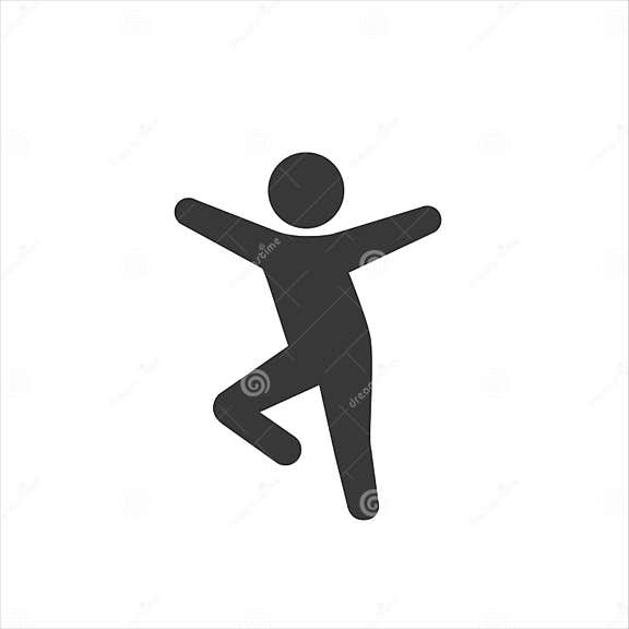 Dancing Man Icon. Modern Flat Style Vector Stock Vector - Illustration ...