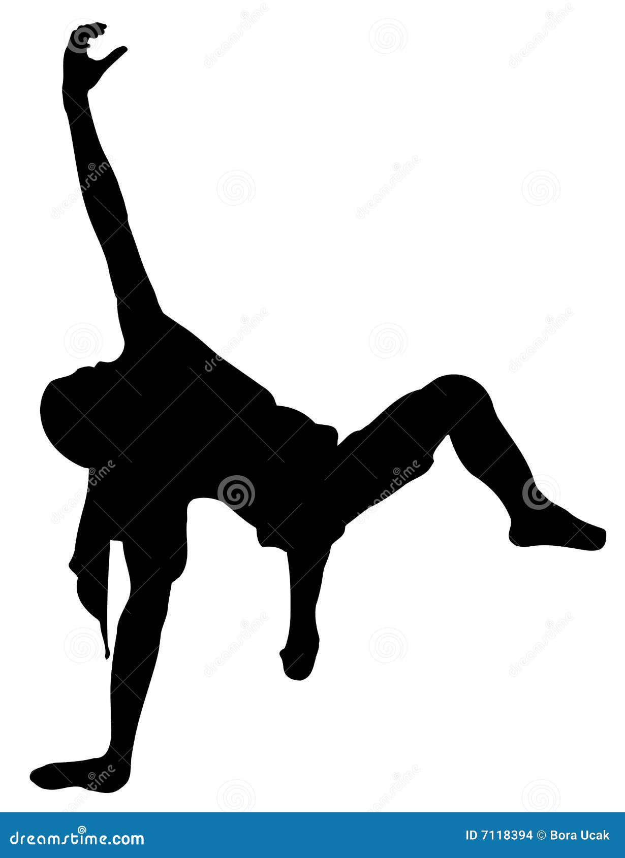 Dancing man silhouette stock vector. Illustration of cute - 7118394