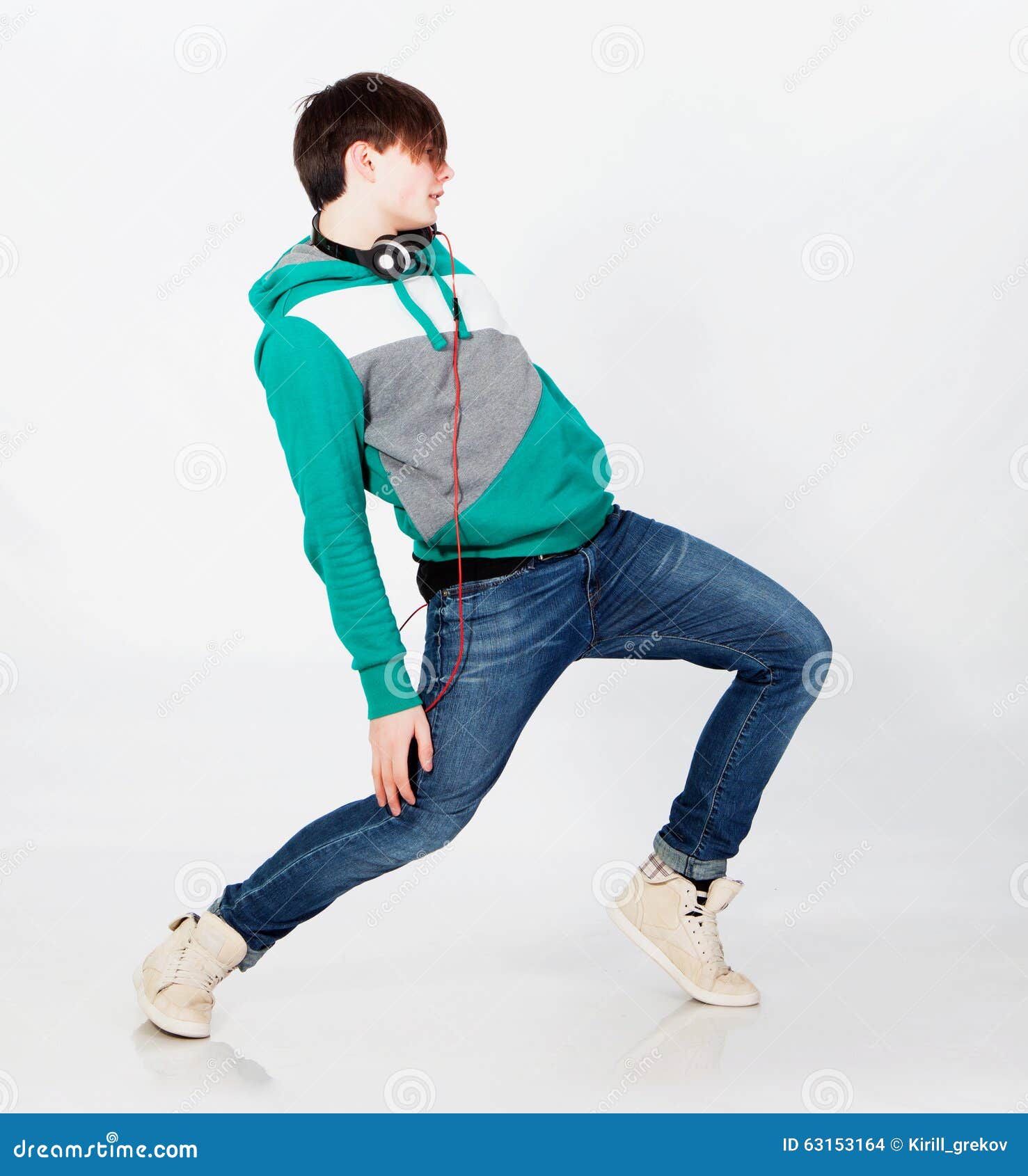 Dancing man in studio stock photo. Image of happy, dancer - 63153164