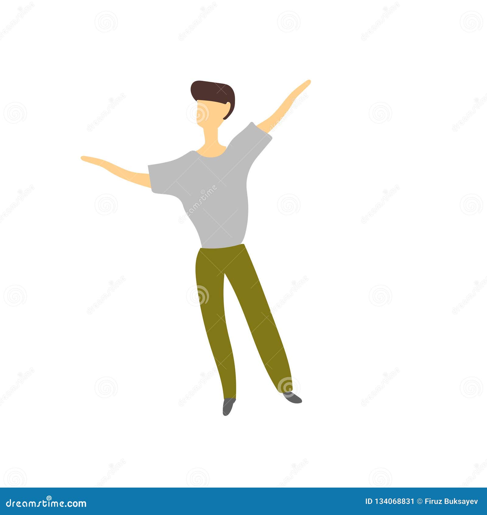 Dancing Man Vector Vector Sign and Symbol Isolated on White Background ...