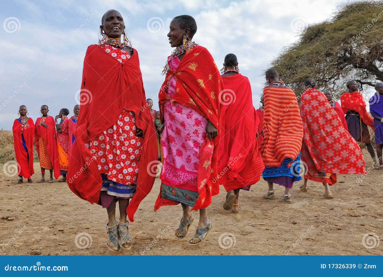 Dancing Masai women editorial stock image. Image of ethnic - 17326339