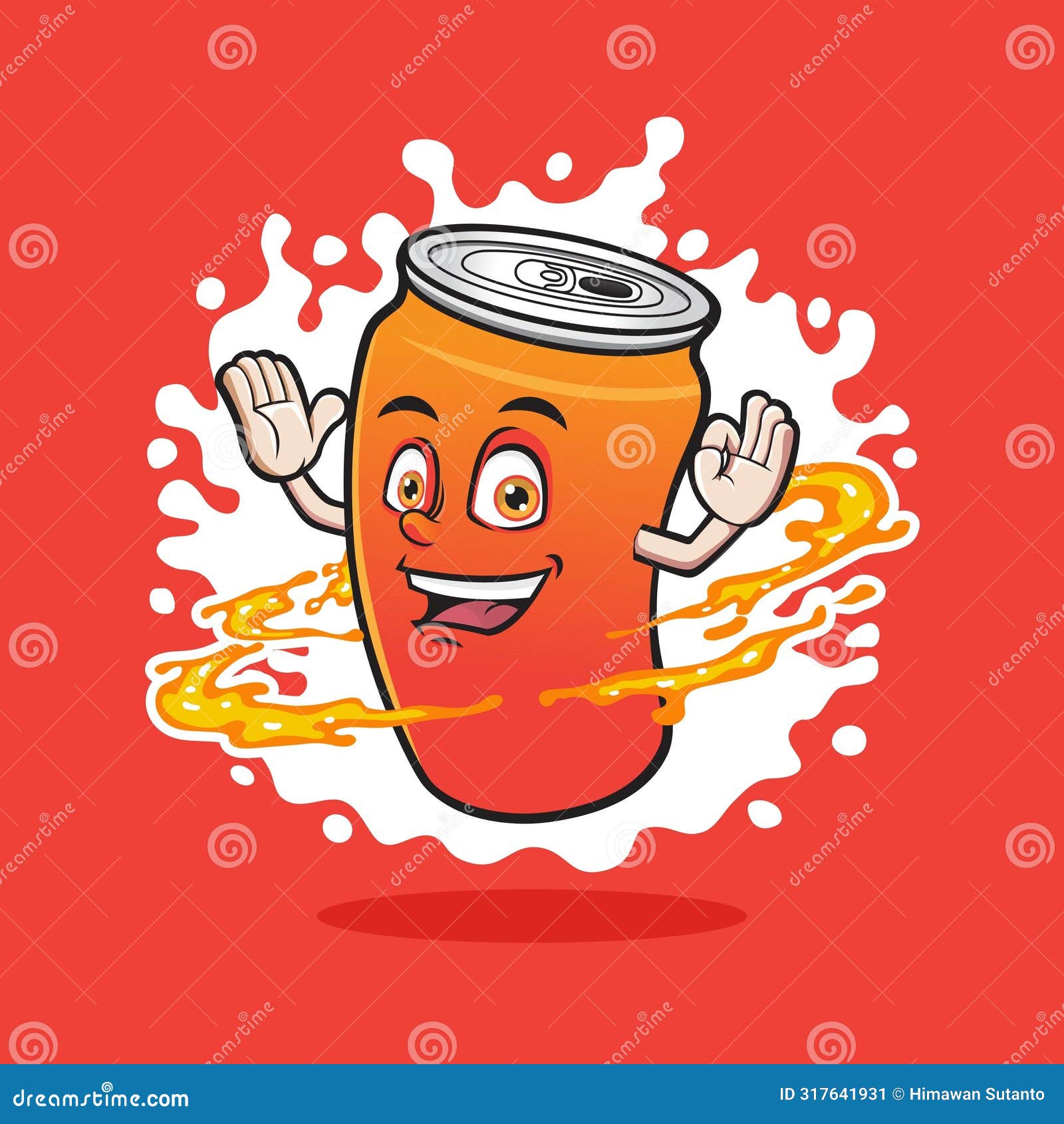 Dancing Mascot Soft Drink Cans Vector Design | CartoonDealer.com #317641931