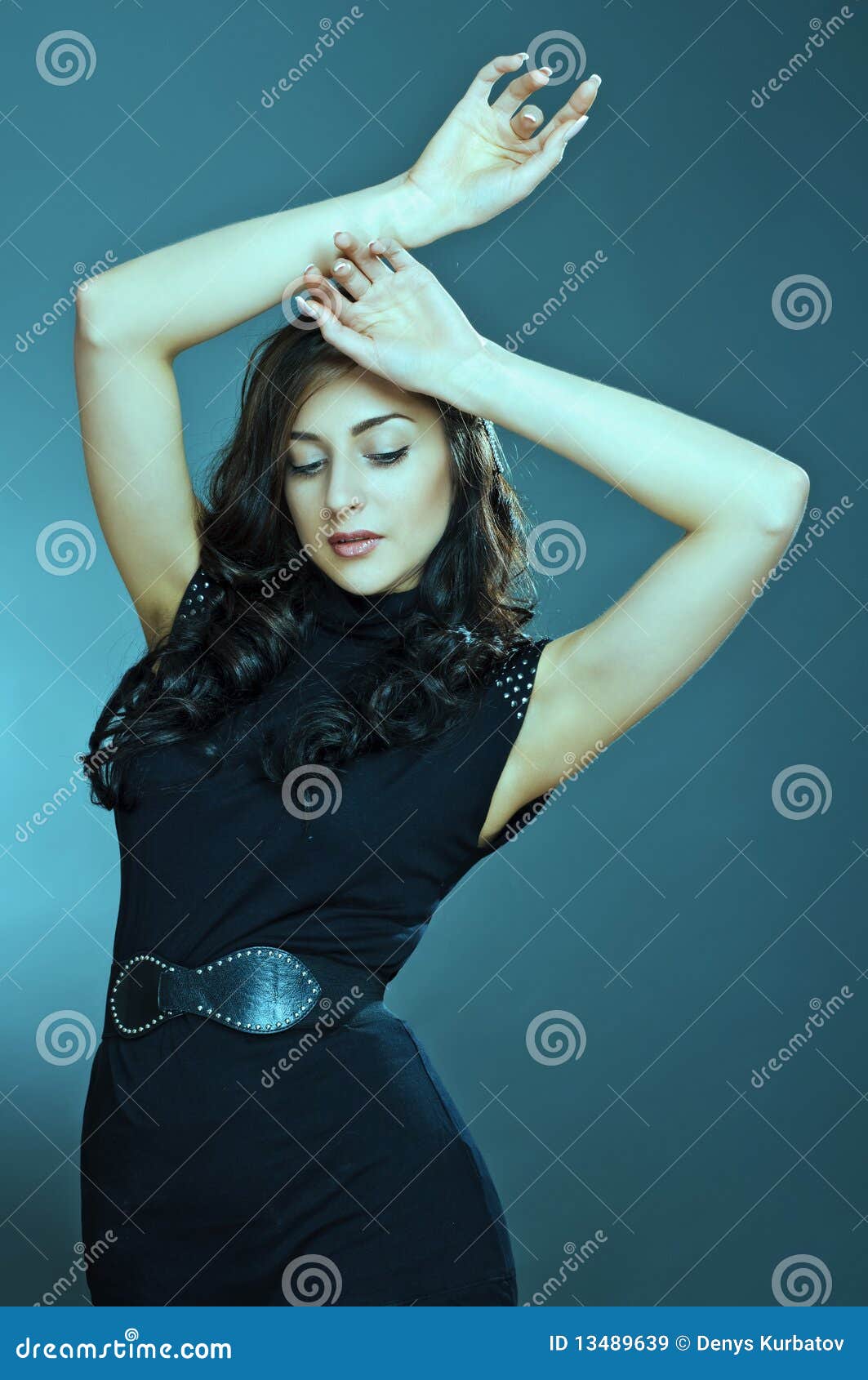 Dancing model stock image. Image of makeup, eyes, alluring - 13489639