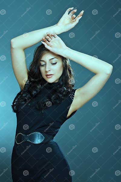 Dancing model stock image. Image of makeup, eyes, alluring - 13489639