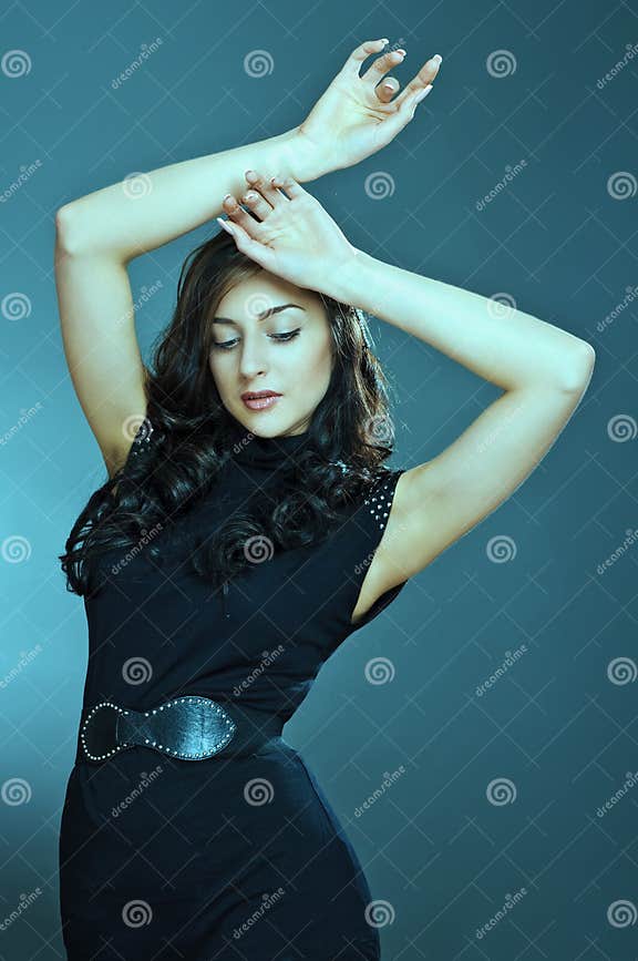 Dancing model stock image. Image of makeup, eyes, alluring - 13489639