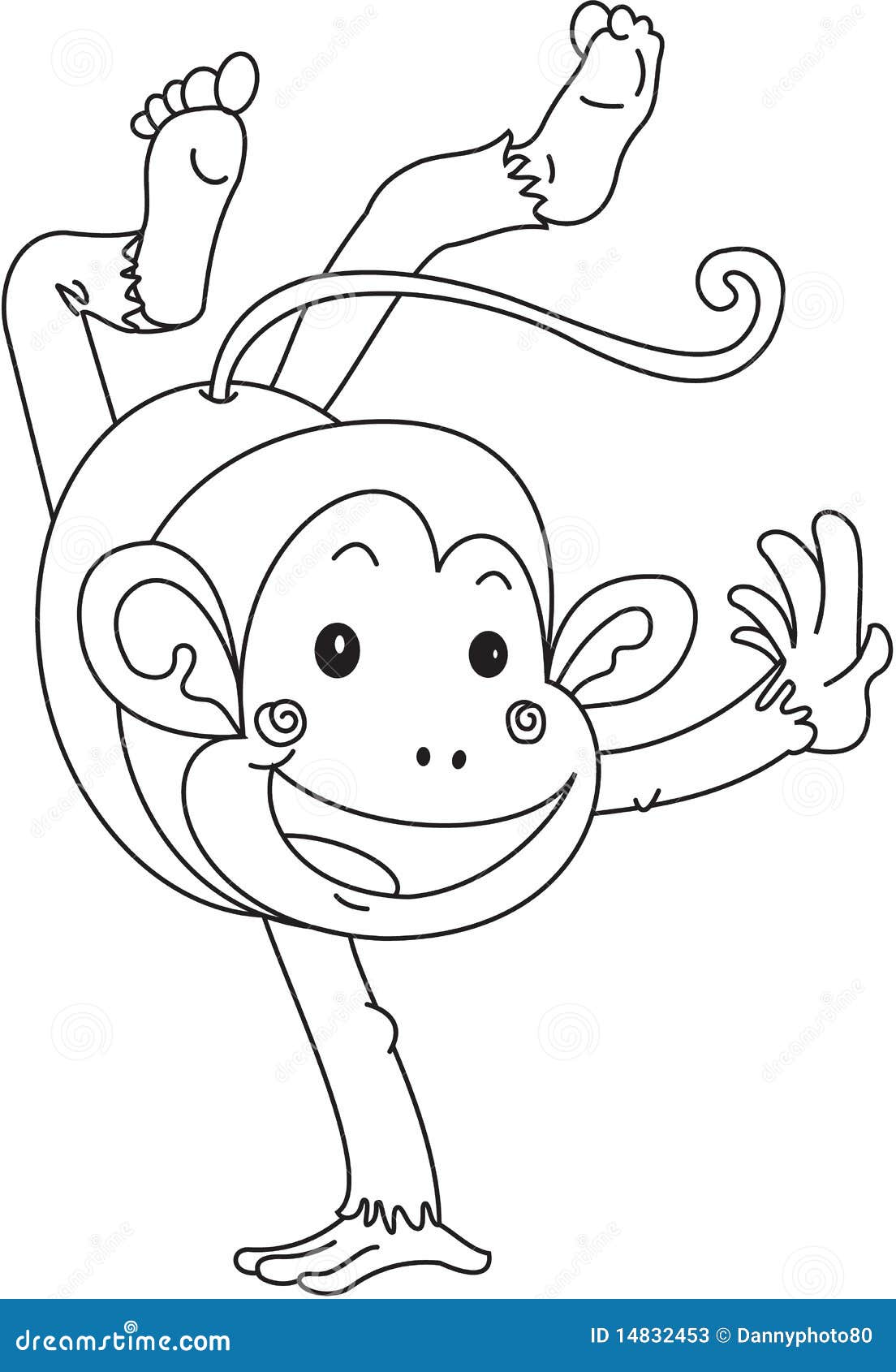 Excited Monkey Wearing A Graduation Hat Cartoon Vector | CartoonDealer ...