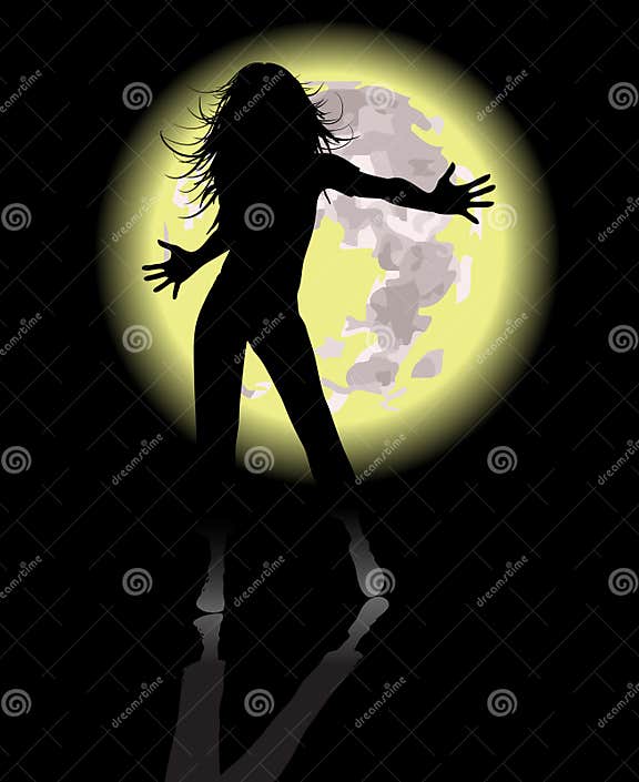 Dancing moon stock vector. Illustration of dancer, vector - 12865596
