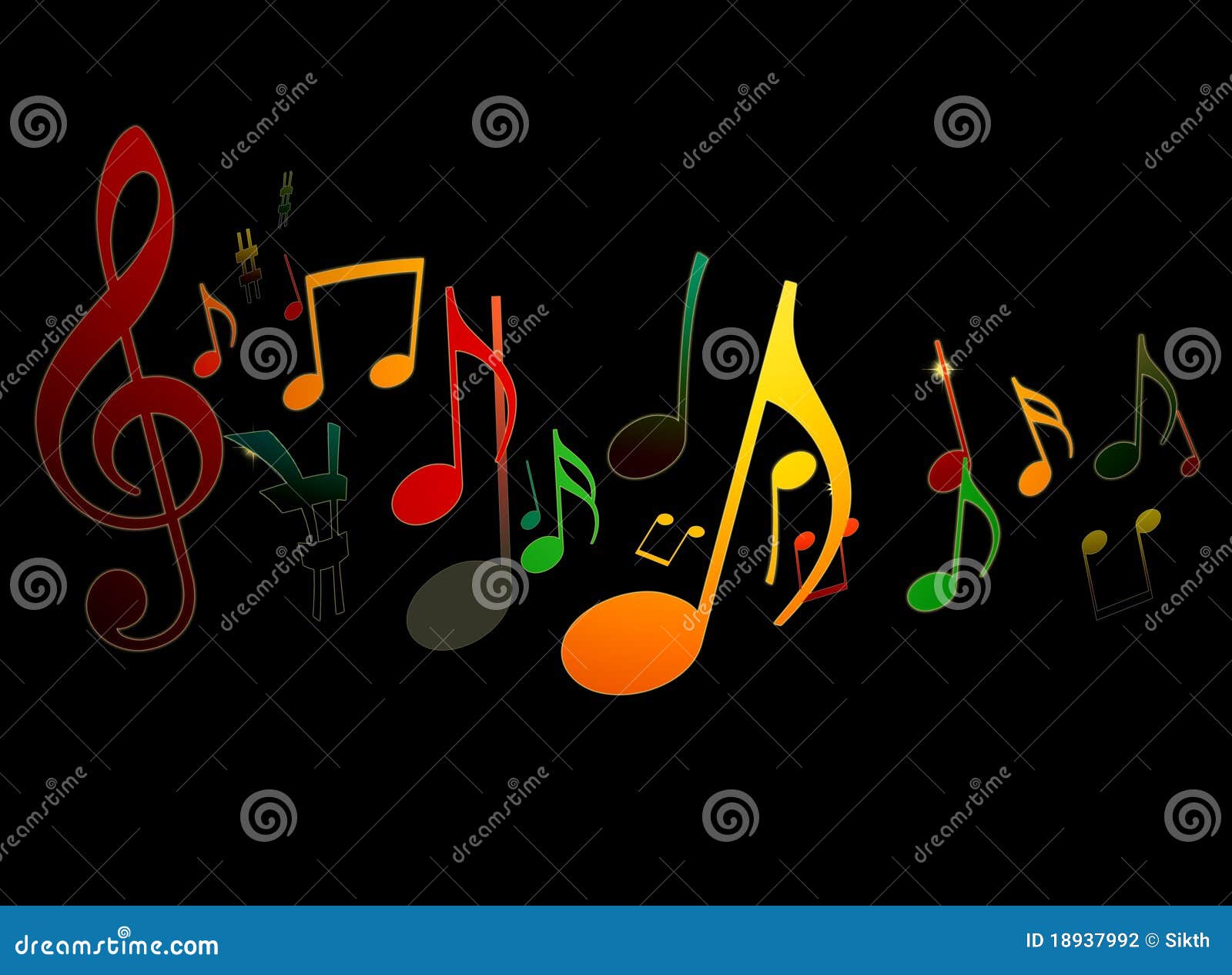 Dancing Music Notes Black Background Stock Illustrations – 381 Dancing ...
