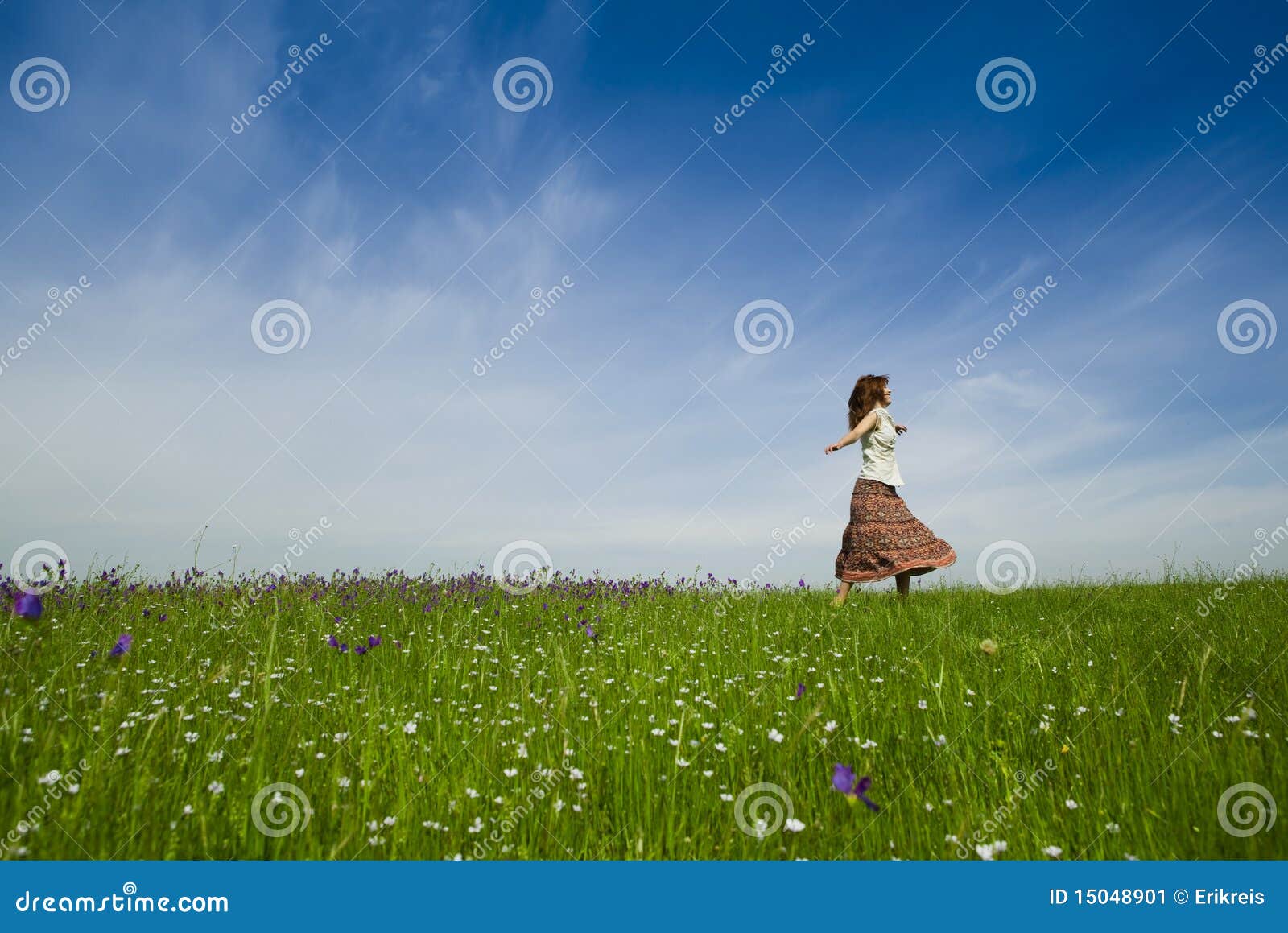 Dancing on nature stock image. Image of attractive, park - 15048901