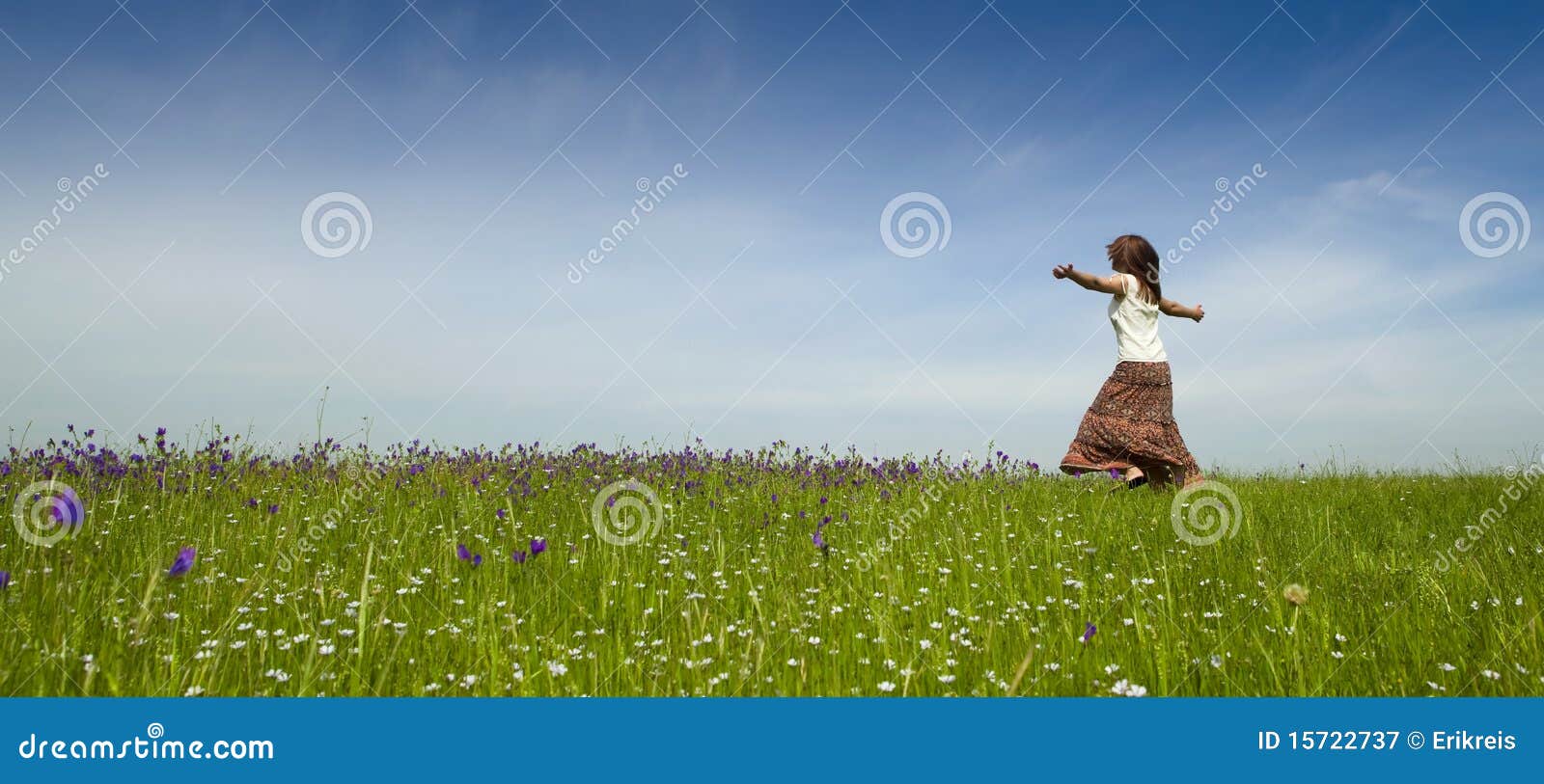 Dancing on nature stock image. Image of beauty, dress - 15722737