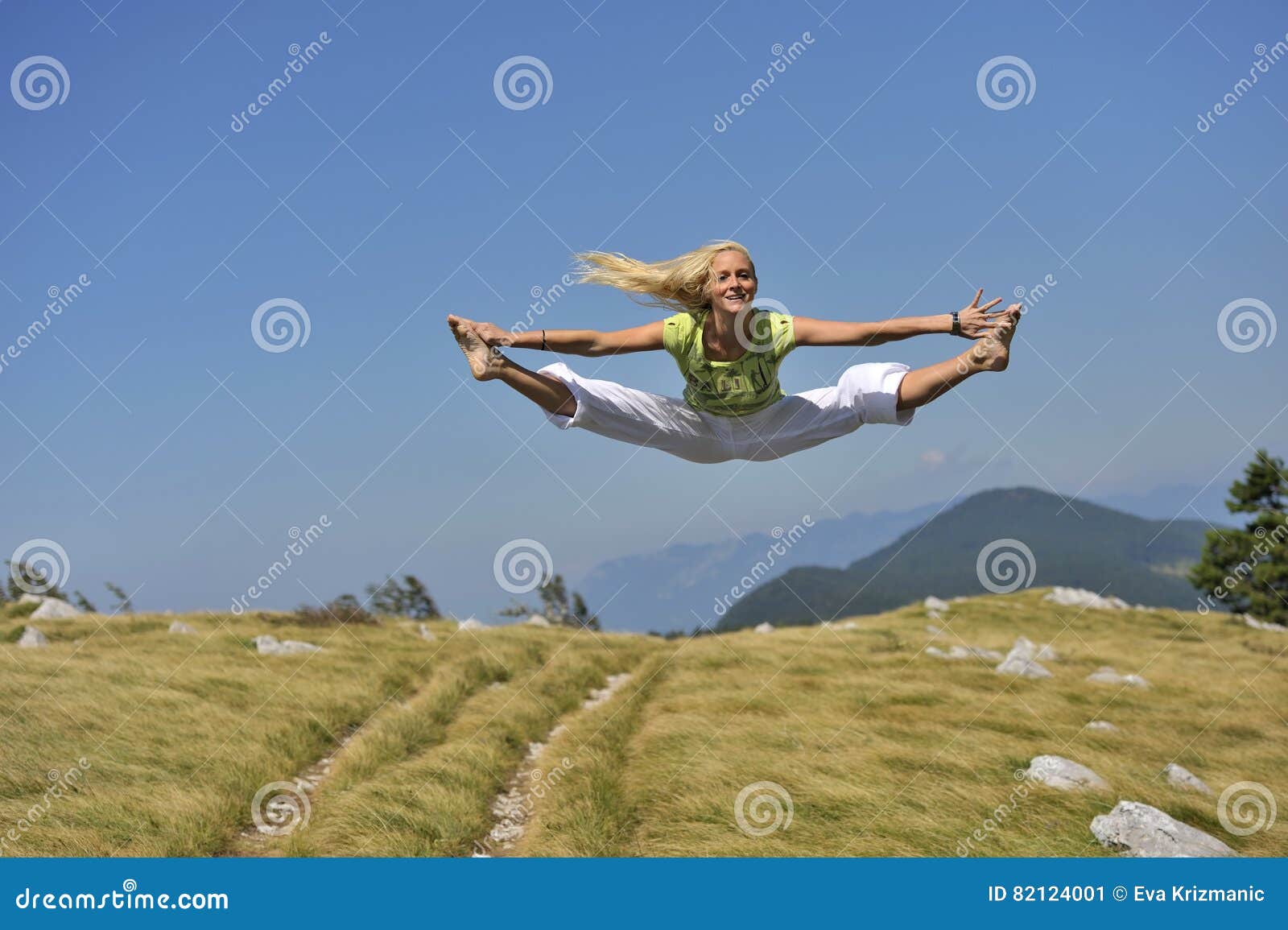 Dancing in nature stock image. Image of cheerful, figure - 82124001