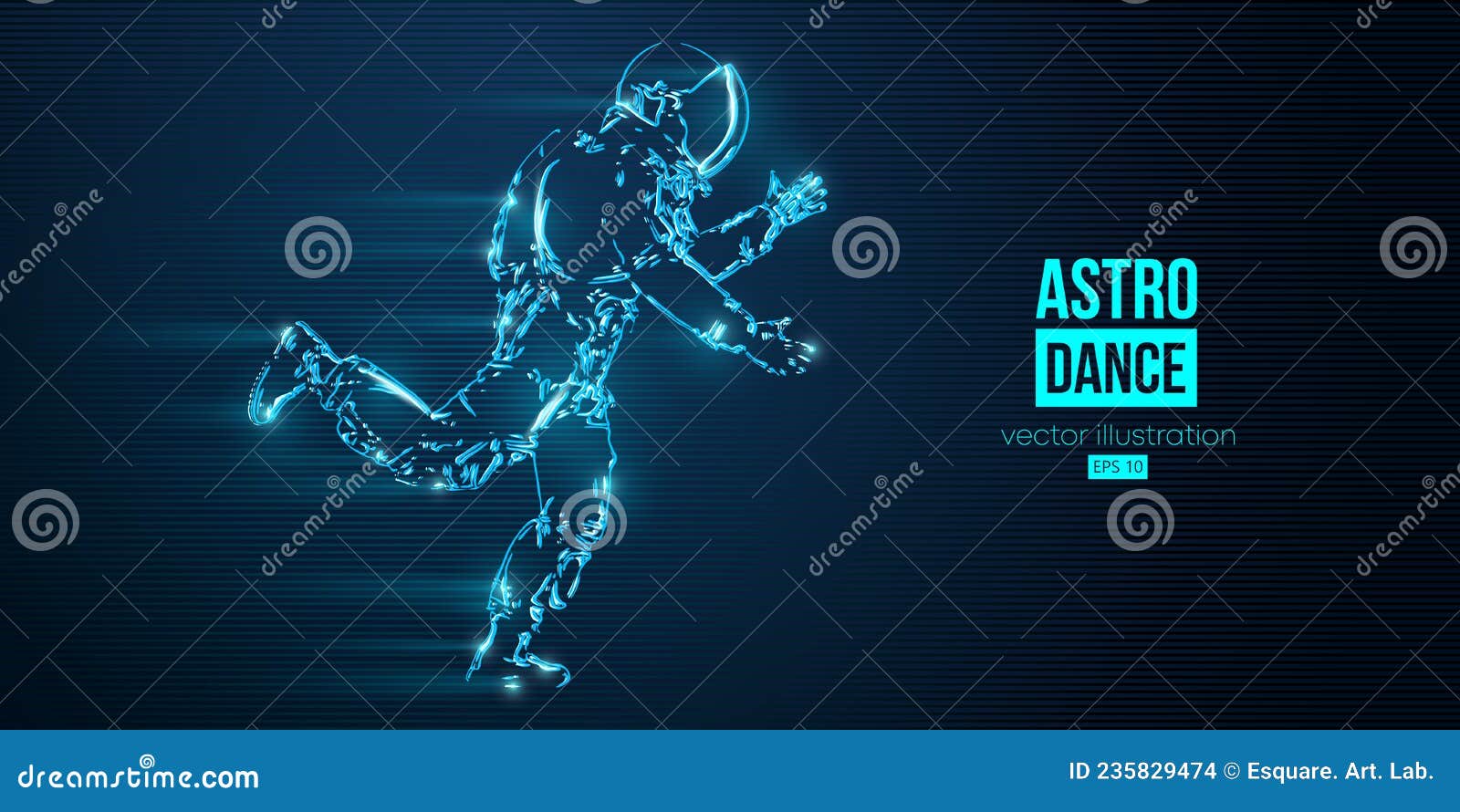 Dancing Neon Stick Figure Cartoon Vector | CartoonDealer.com #193794285