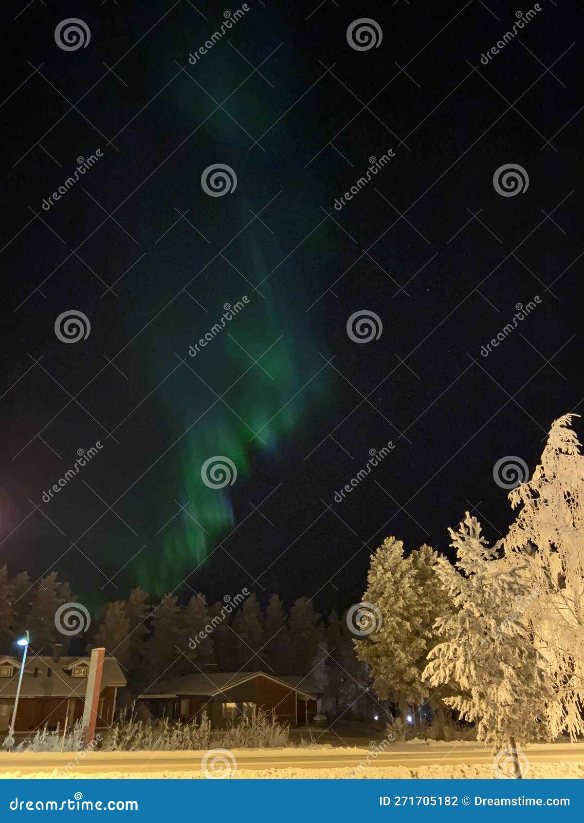 Dancing Northern Lights in Finnish Lapland Stock Photo - Image of ...