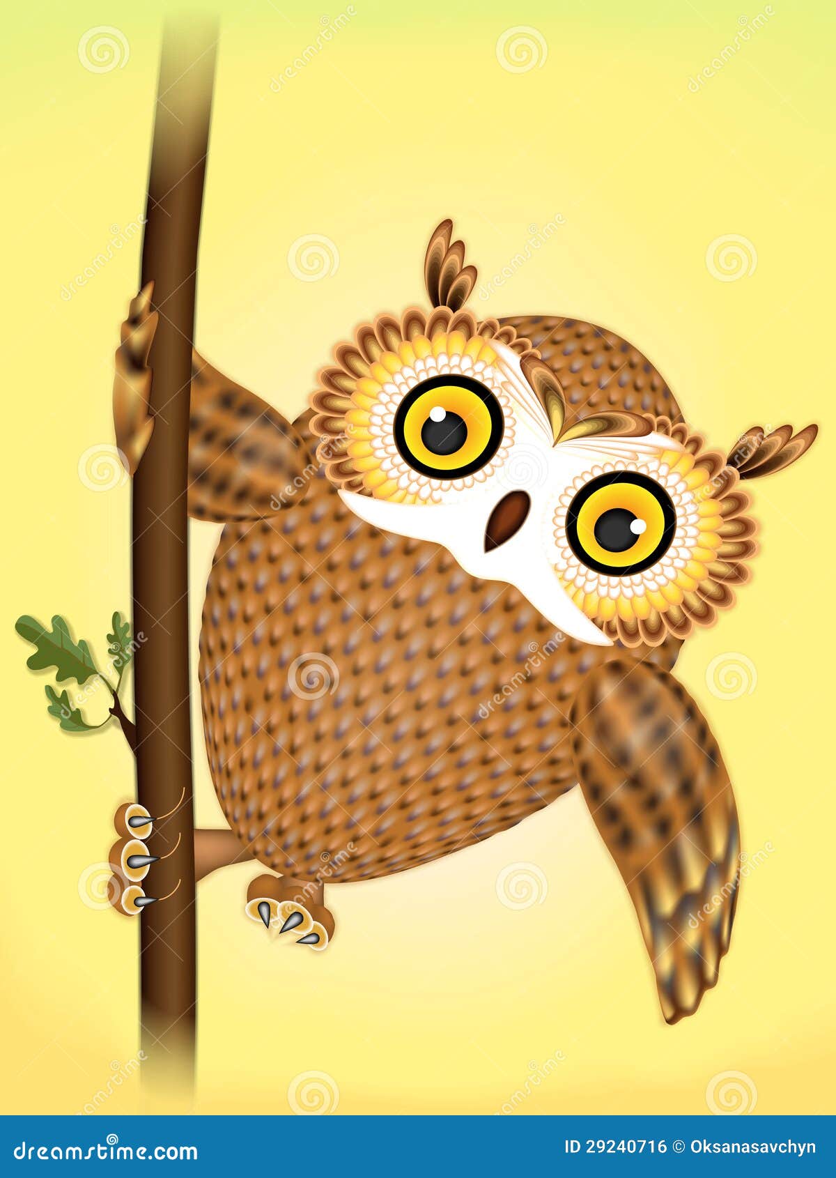 Dancing owl stock illustration. Illustration of decorative - 29240716