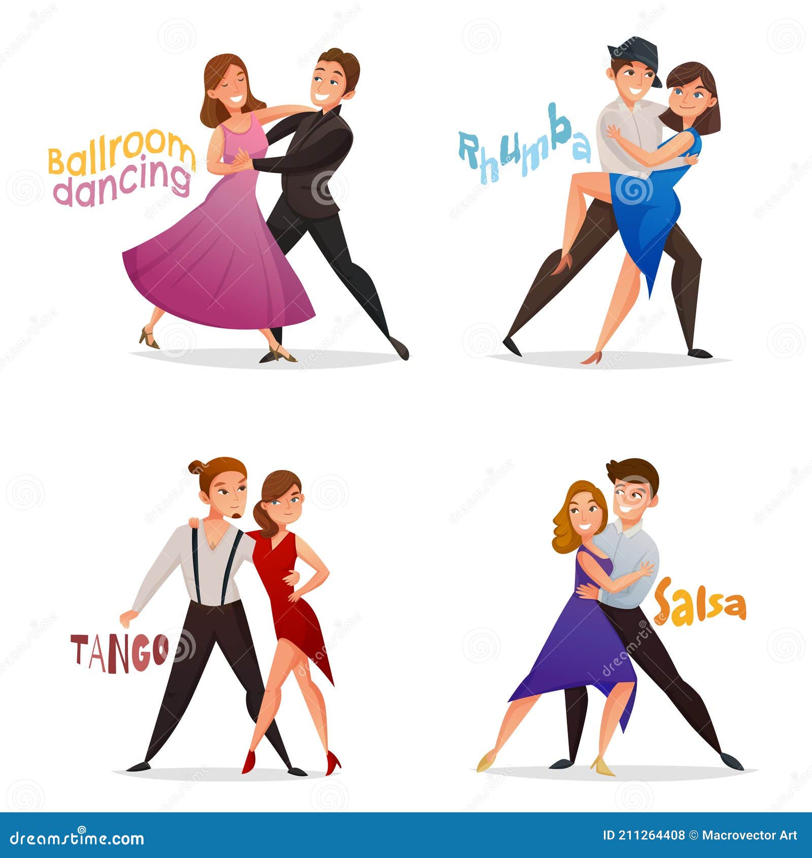 Dancing Pairs Retro Cartoon Set Stock Vector - Illustration of class ... Dancing Pairs Retro Cartoon Set Stock Vector - Illustration of class ...