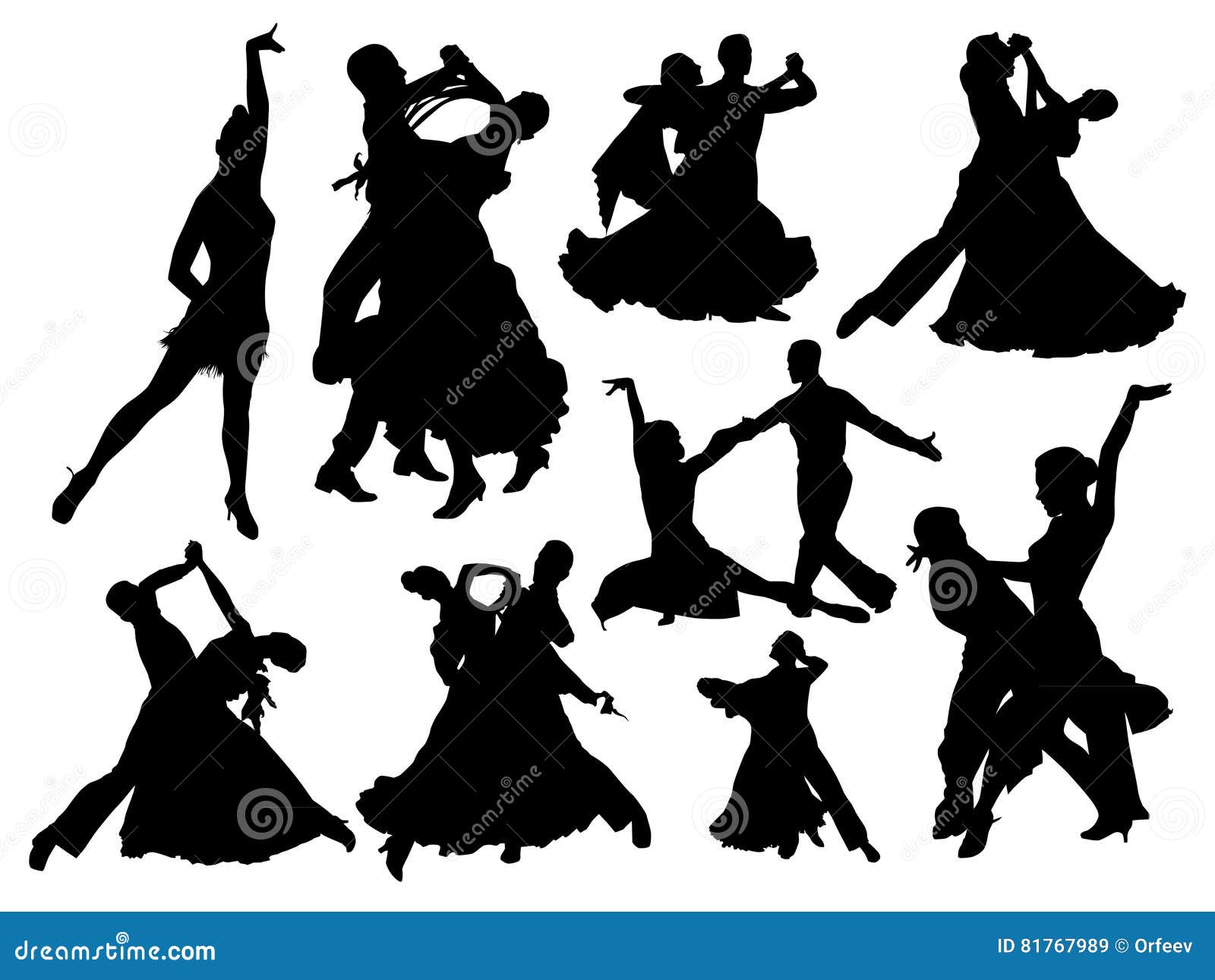 Dancing Pairs Silhouettes stock vector. Illustration of female - 81767989 Dancing Pairs Silhouettes stock vector. Illustration of female - 81767989