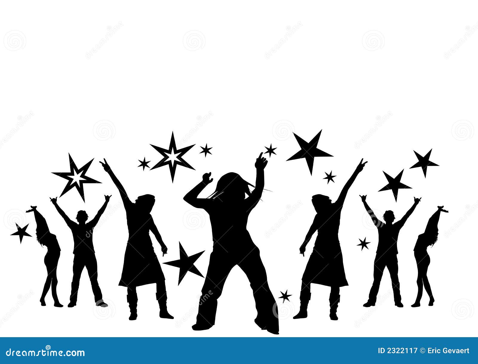 Dancing at a party stock vector. Illustration of crowd - 2322117