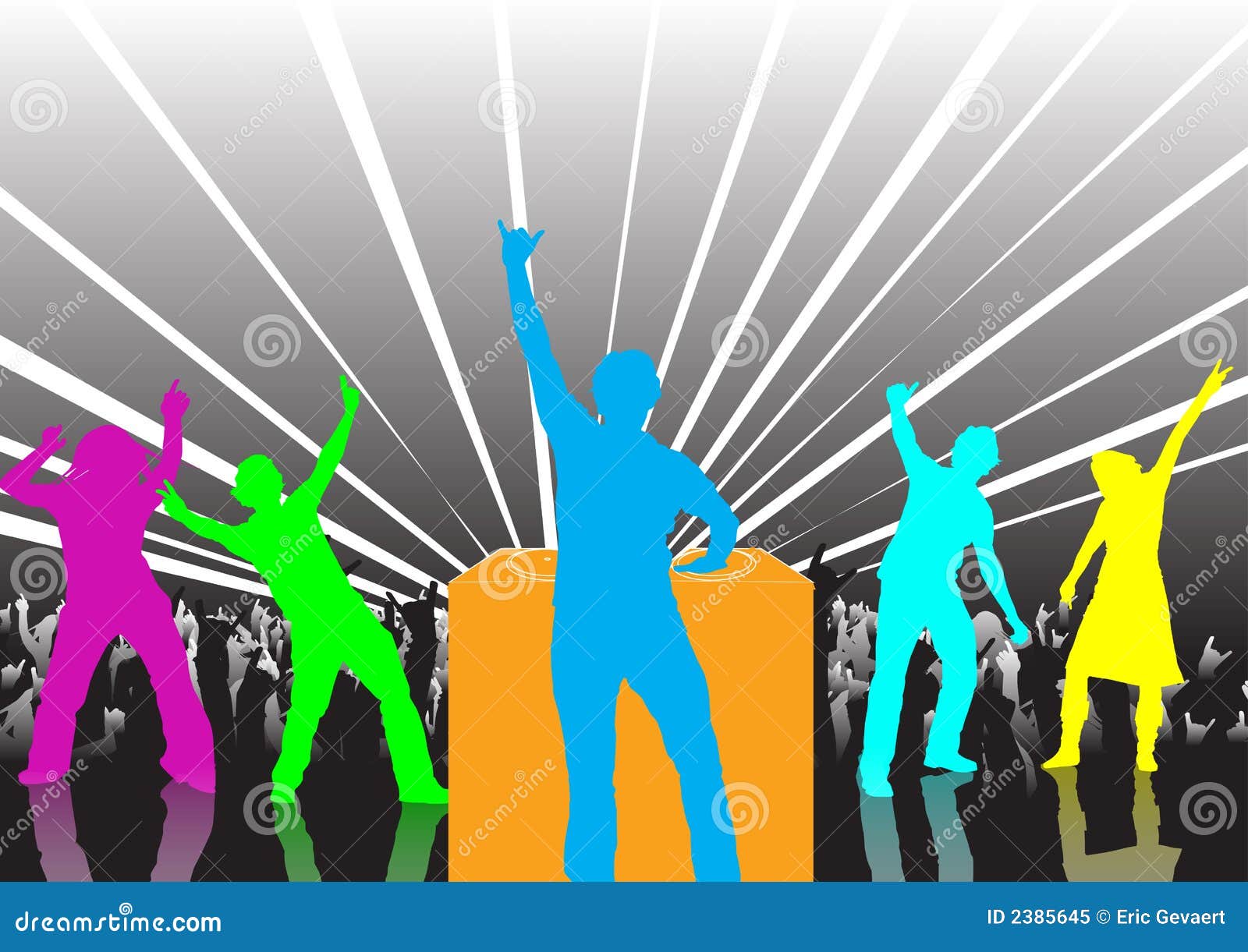Dancing at a party stock vector. Illustration of dancers - 2385645