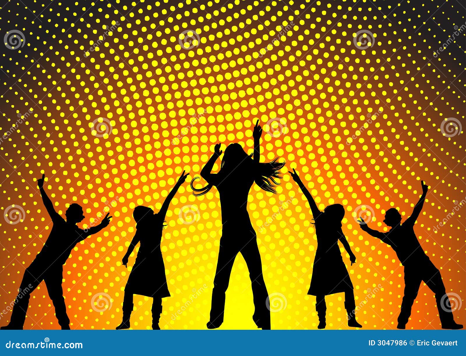 Dancing at a party stock vector. Illustration of female - 3047986