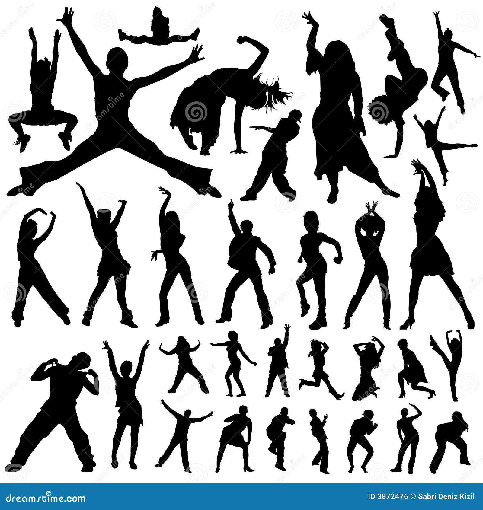 Dancing and Party People Vector Stock Vector - Illustration of enjoy ...