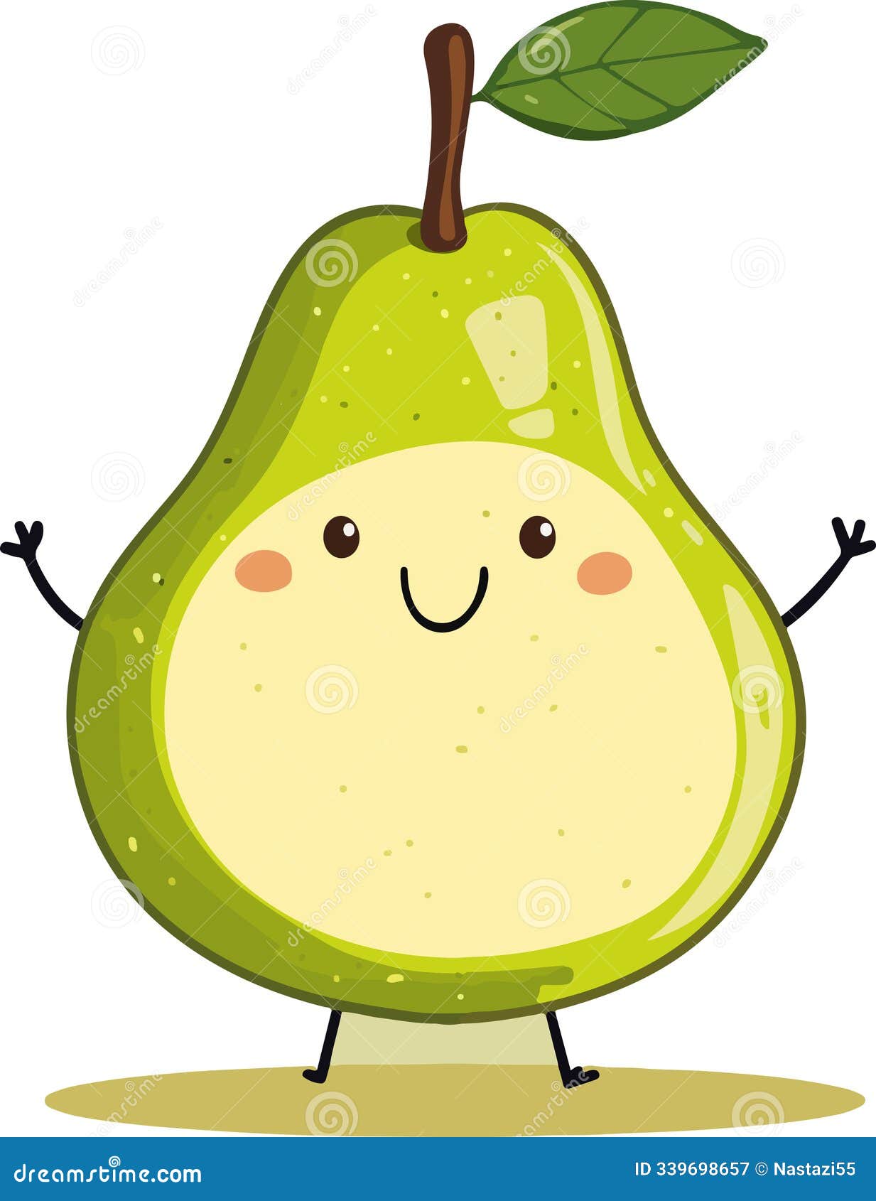 Dancing Pear Cartoon stock illustration. Illustration of pear - 339698657