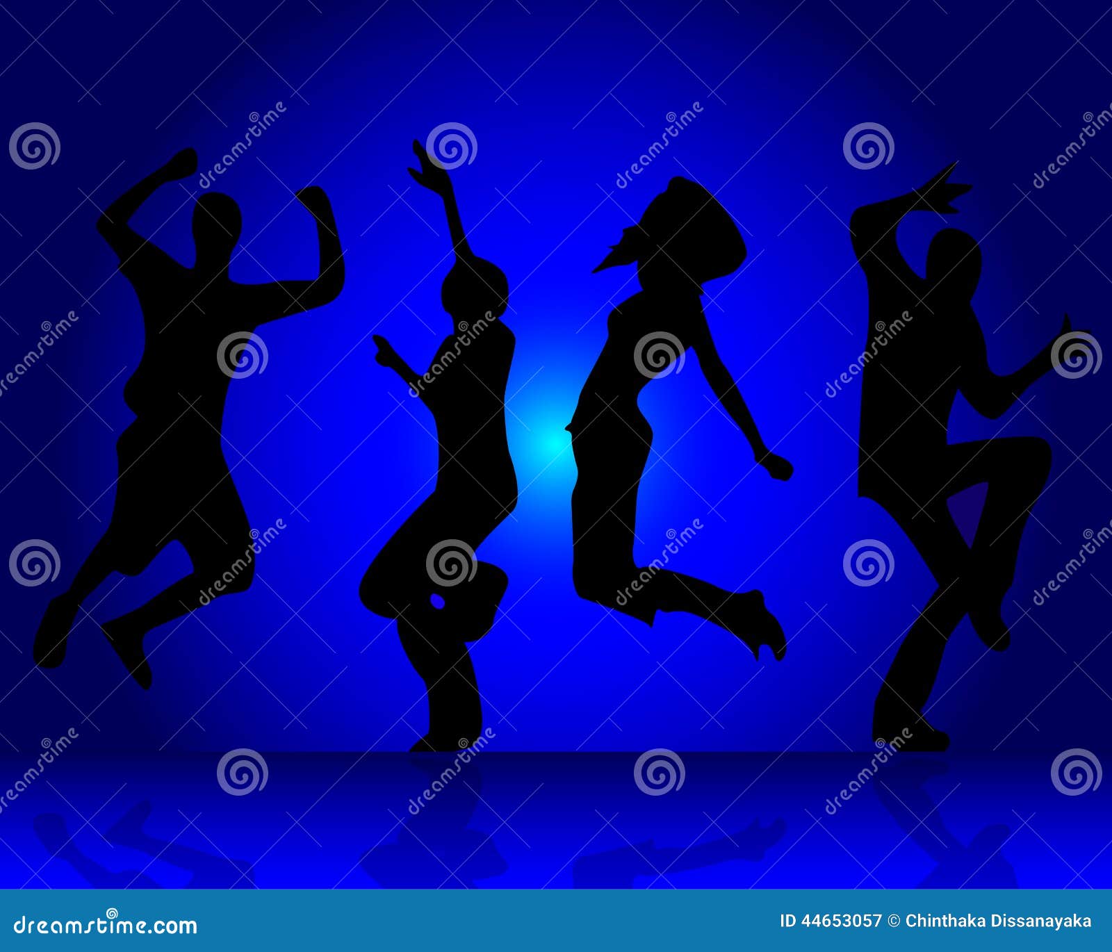 Dancing people stock illustration. Illustration of female - 44653057
