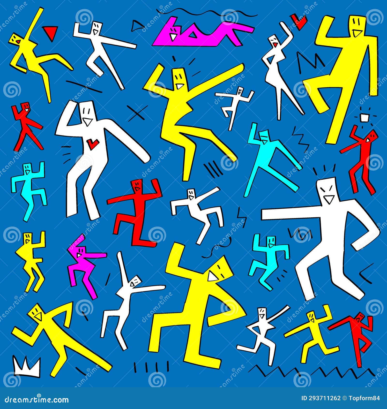 Dancing People Doodles Set,vector Design Elements Stock Vector ...
