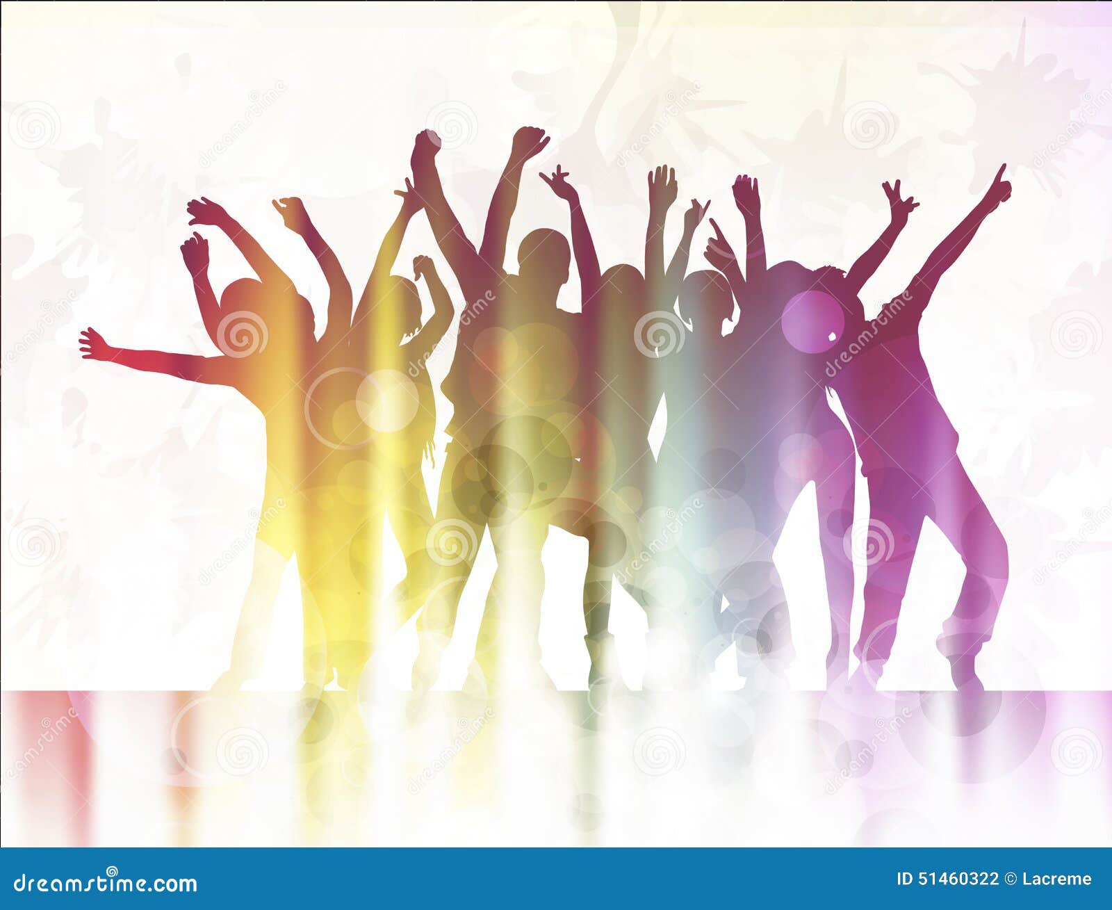 Dancing People Happy Silhouettes Stock Vector - Illustration of dancing ...