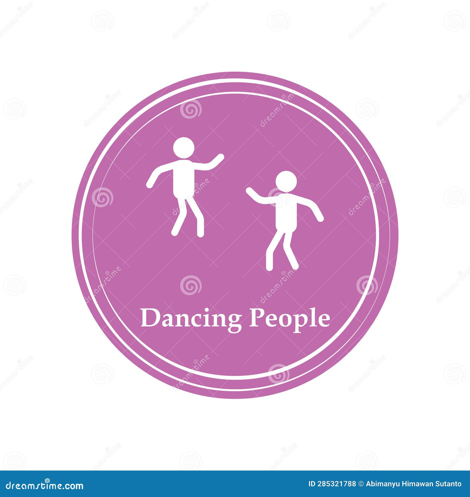 Dancing people icon vector stock illustration. Illustration of female ...