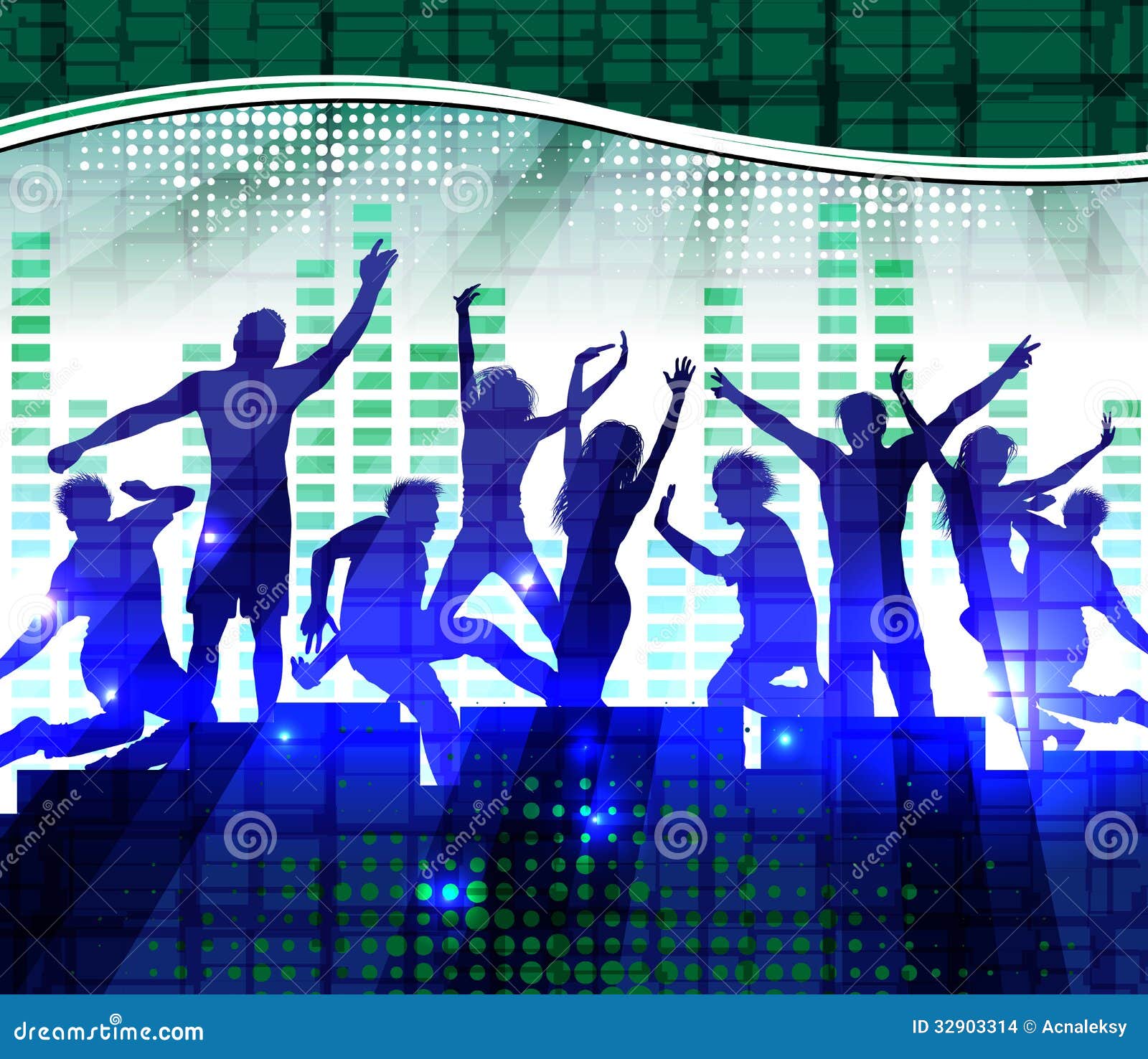 Dancing People, Music Background Stock Vector - Illustration of ...