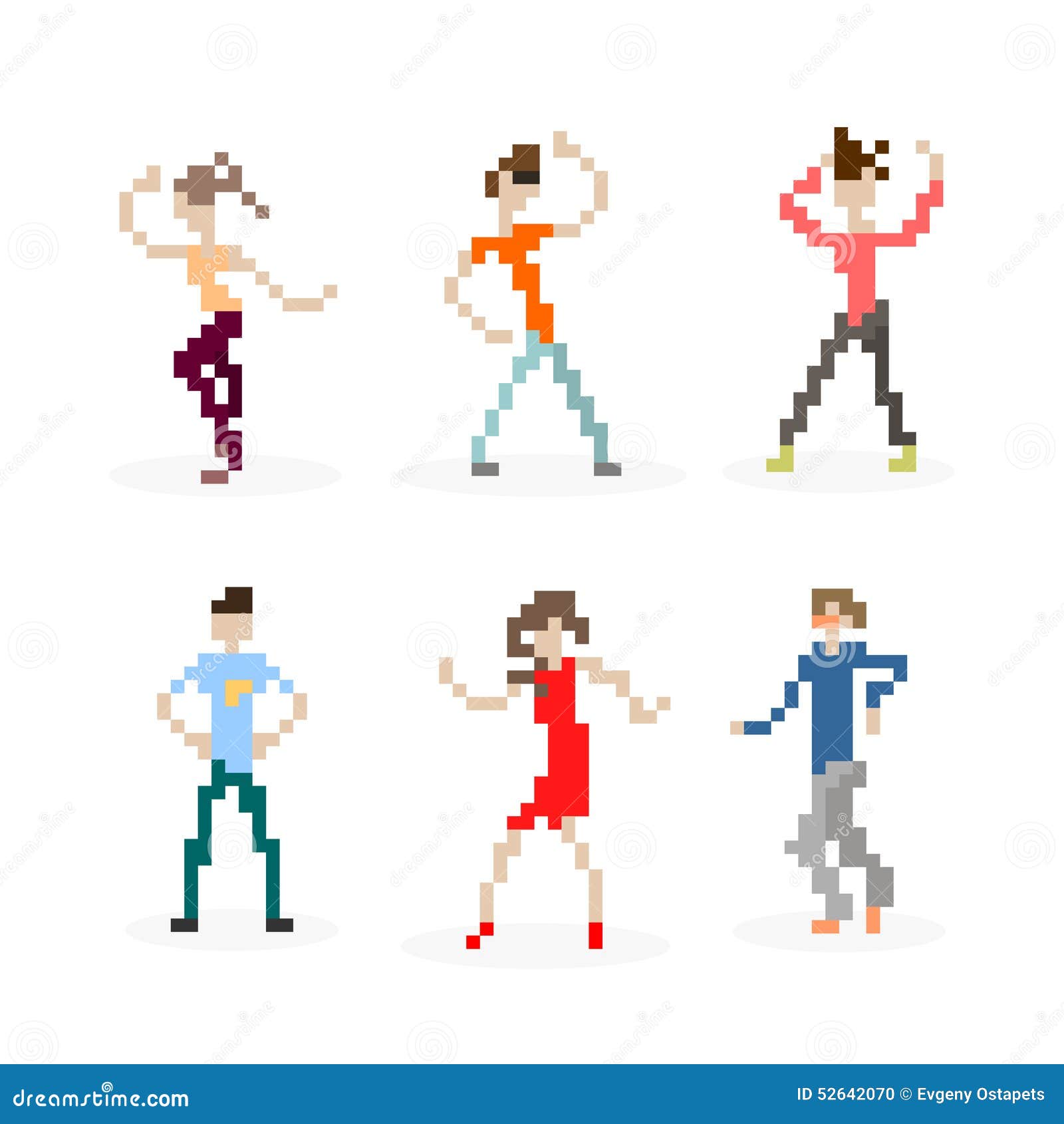 Dancing People Set stock vector. Illustration of nightclub - 52642070